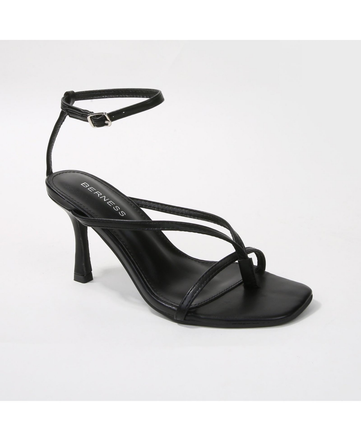 Click here for Berness Nadine Strappy Thong Heels - Black prices