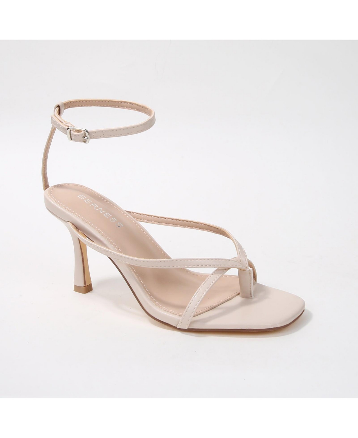 Click here for Berness Nadine Strappy Thong Heels - Beige prices