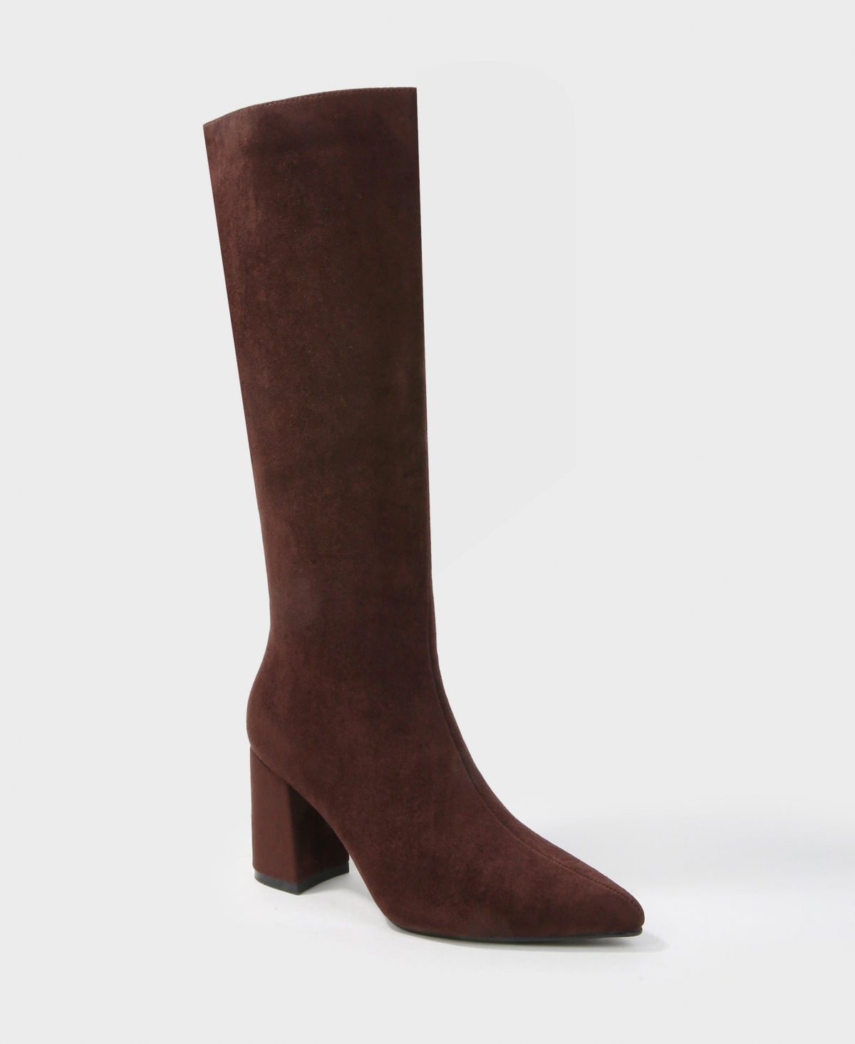 Click here for Berness Adele Block Heel Knee High Boots - Brown prices