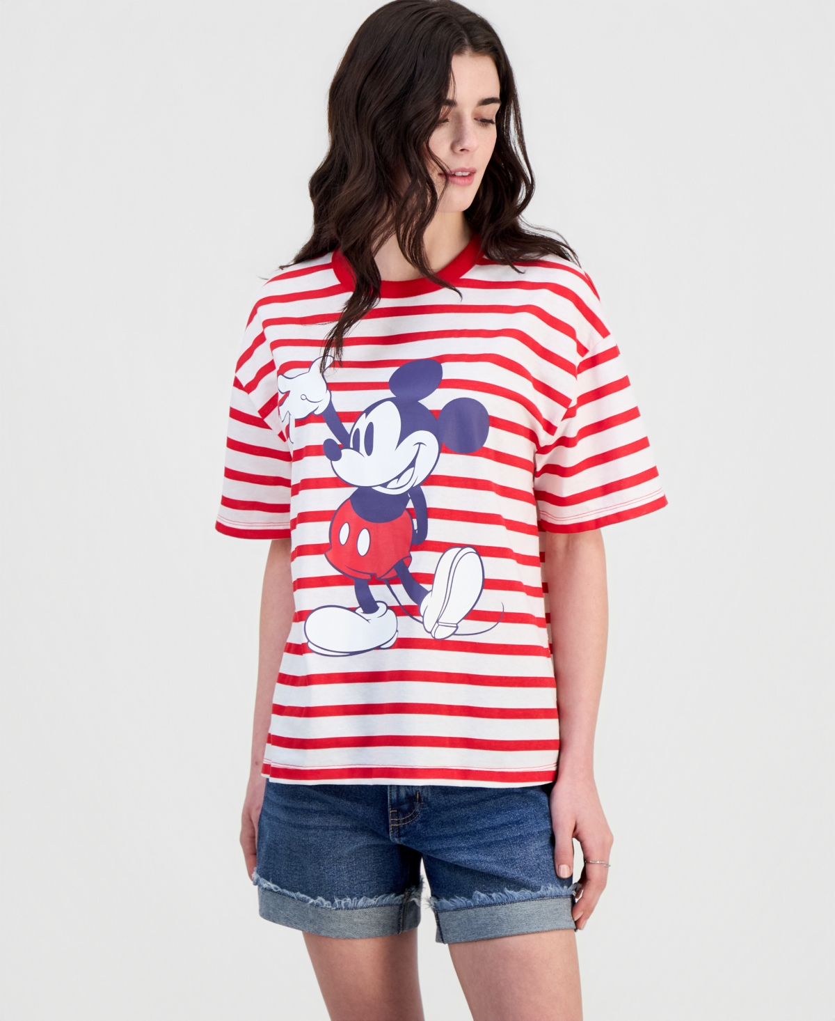 Click here for Disney Juniors Mickey Mouse Striped Crewneck Tee -... prices