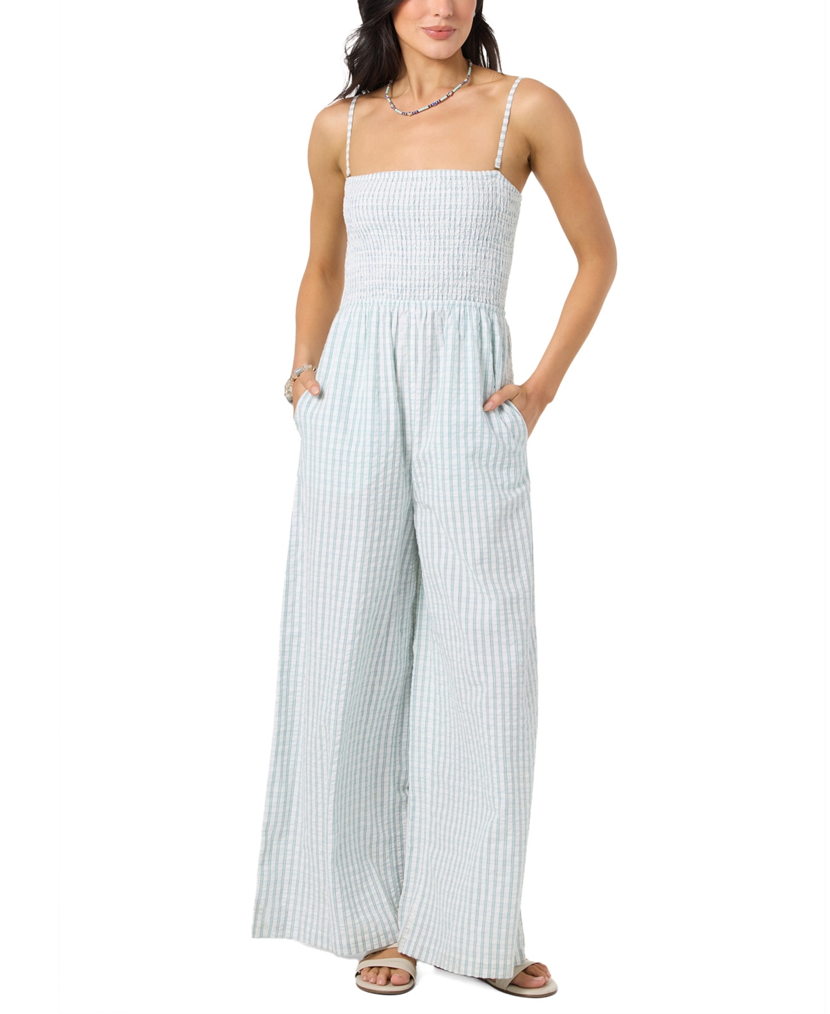 Click here for ONeill Womens Aiyana Plaid Jumper - Winter White prices