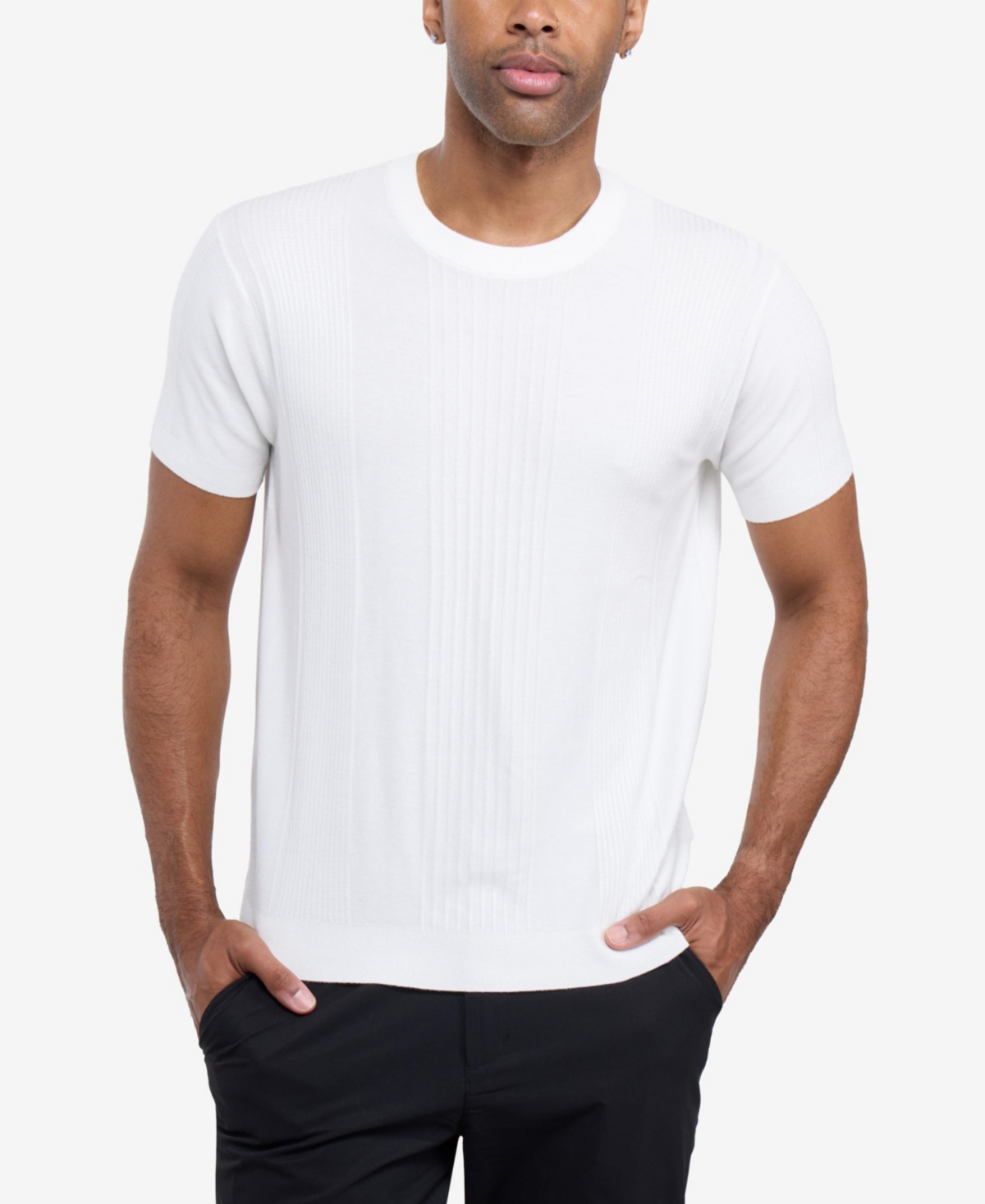 Click here for Xray Mens Crew Rib Neck Raised Stripe Sweater - Of... prices