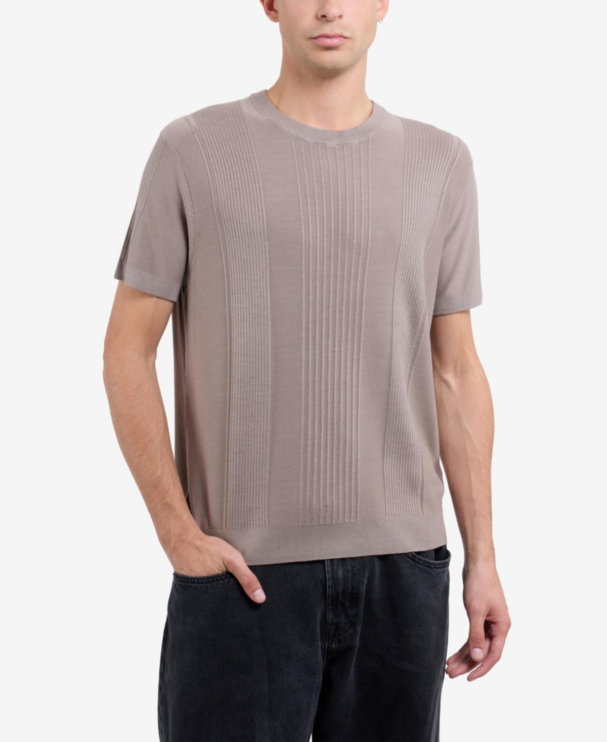 Click here for Xray Mens Crew Rib Neck Raised Stripe Sweater - Ta... prices