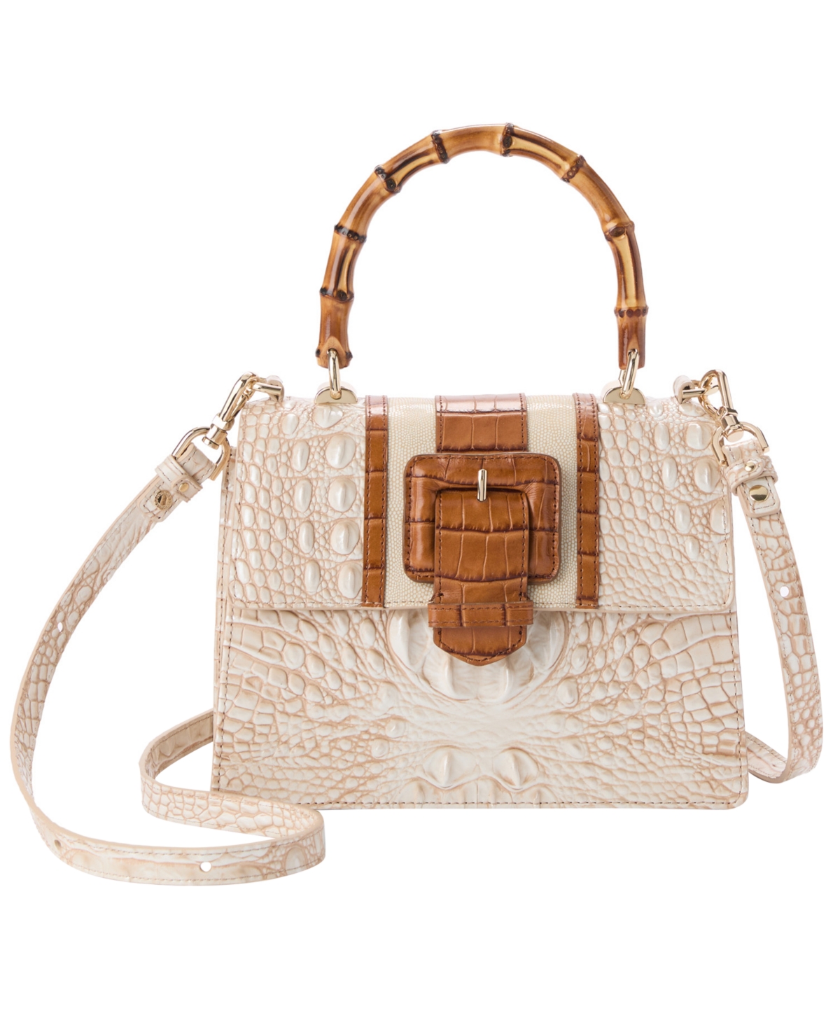 Click here for Brahmin Mod Small Hallie Satchel Bag - Ivory prices