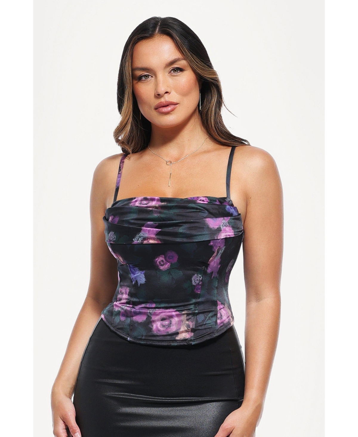 Click here for Popilush Womens Draped Sculpting Floral-Print Cami... prices