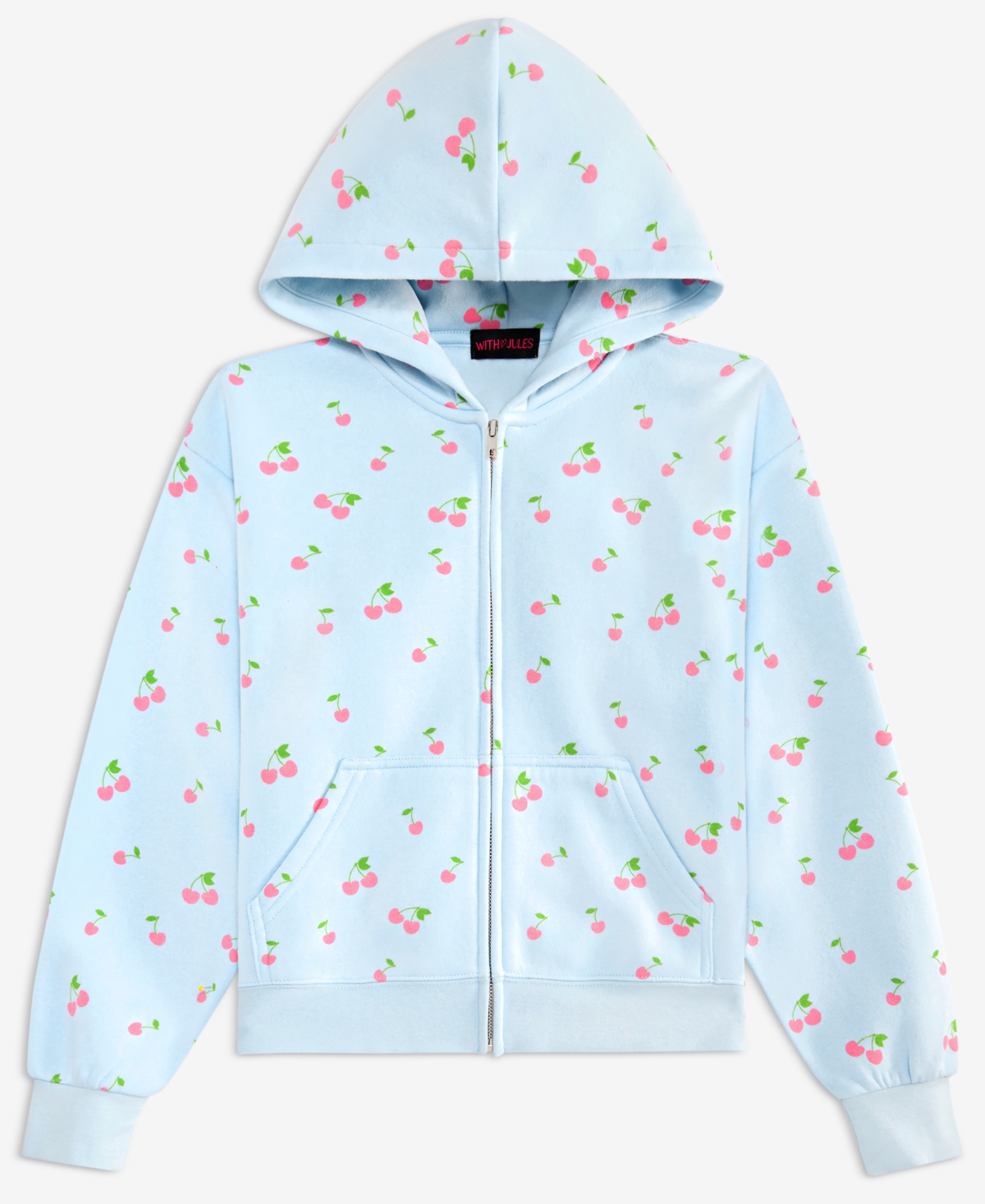 Click here for With Jules Girls 7-16 Printed Zip Hoodie - BLUE prices