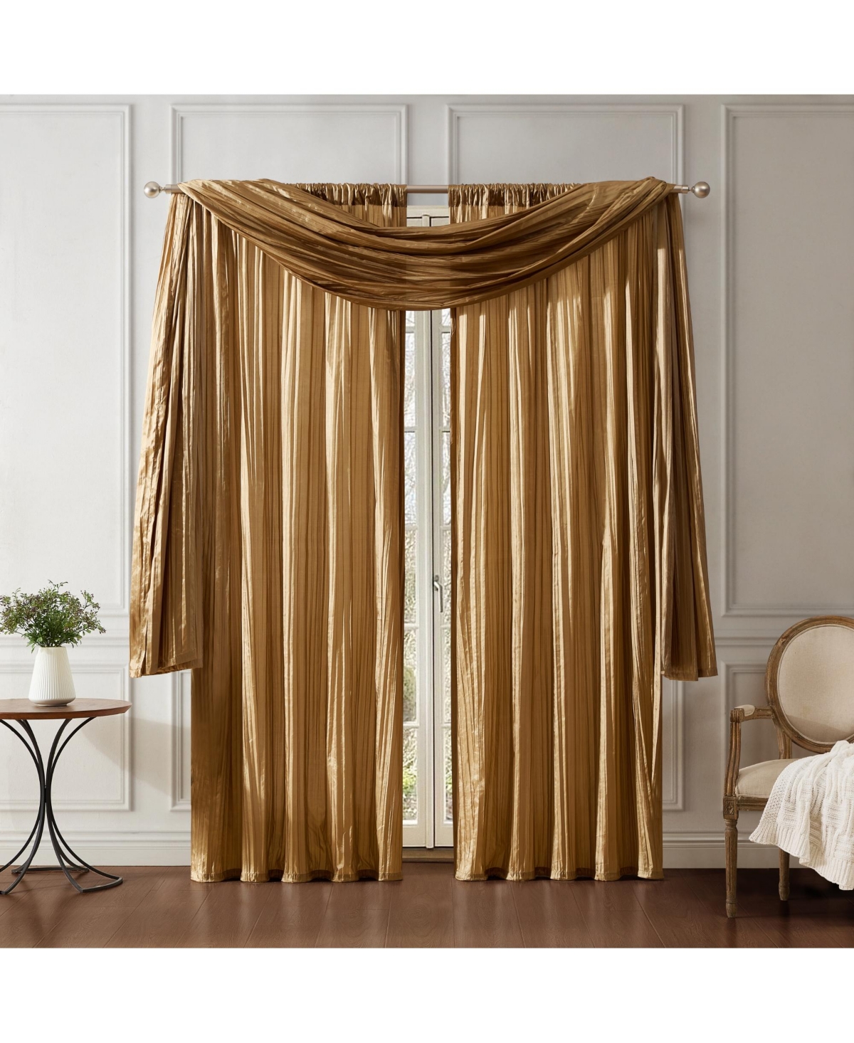 Click here for Elrene Home Fashions Athena Faux Silk Window Curta... prices