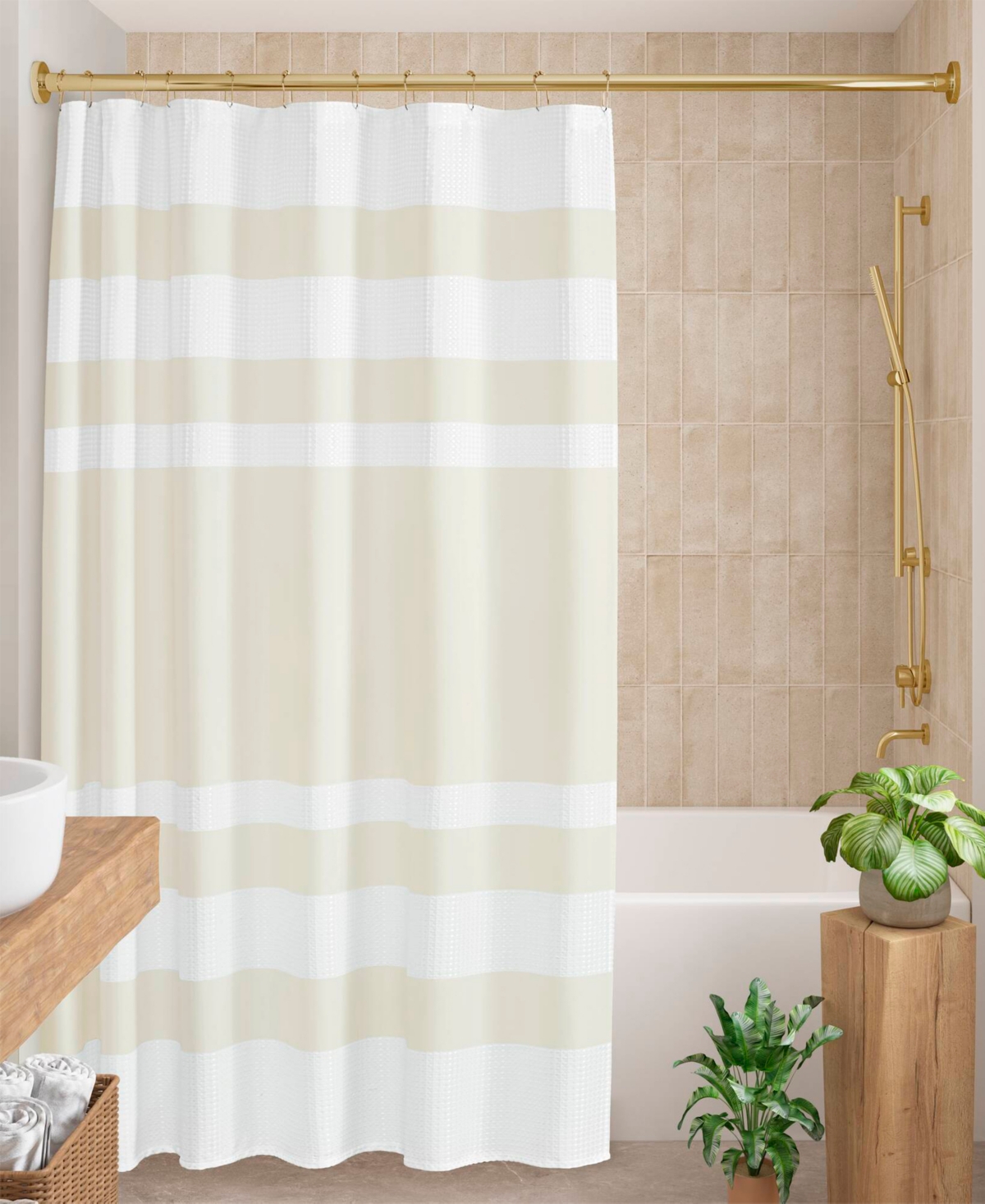 Click here for Madison Park Spa Waffle 3M-Scotchgard Shower Curta... prices