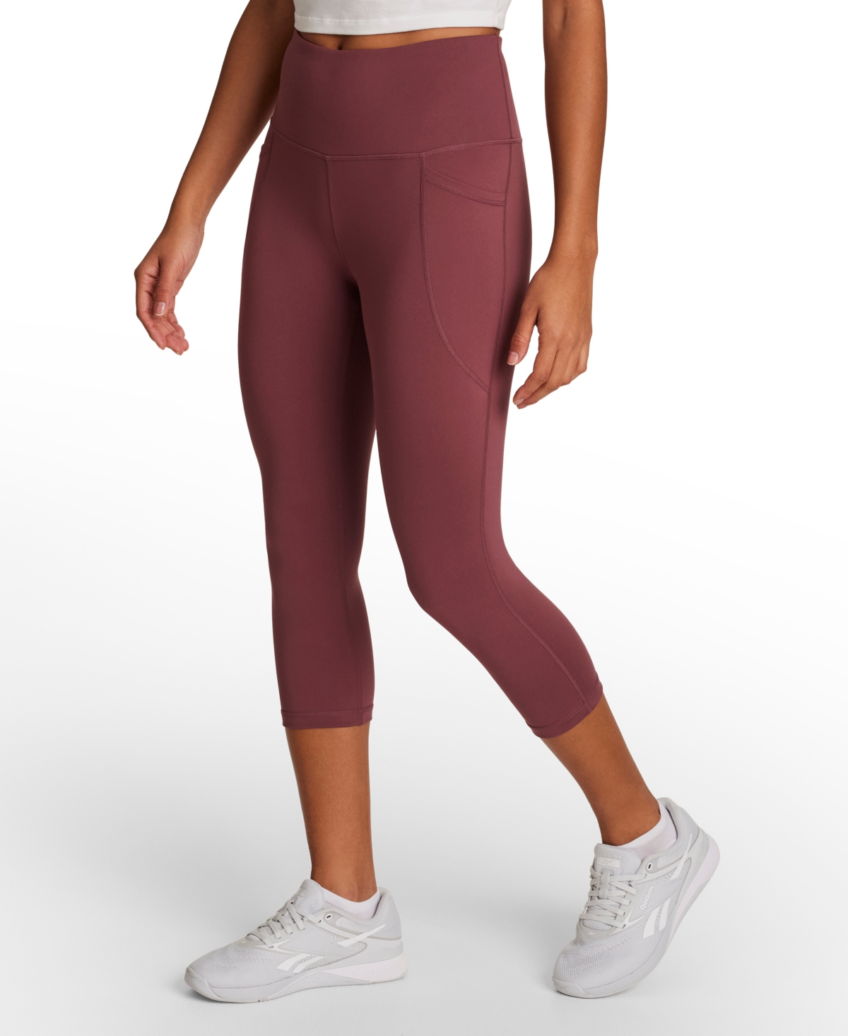 Click here for Reebok Womens Id Train Pull-On Capri Leggings - Bl... prices