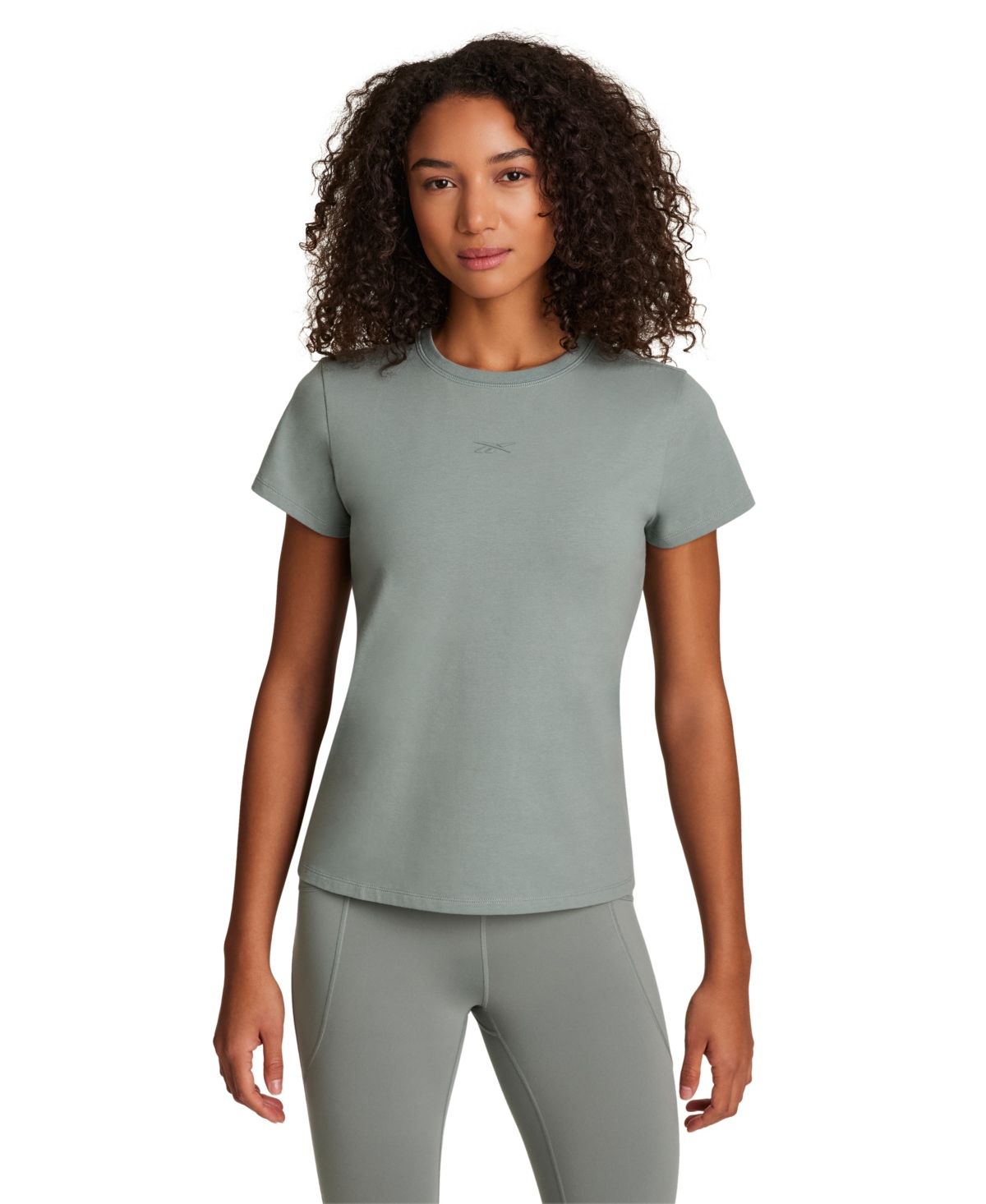 Click here for Reebok Womens Crewneck T-Shirt - Light Fog prices