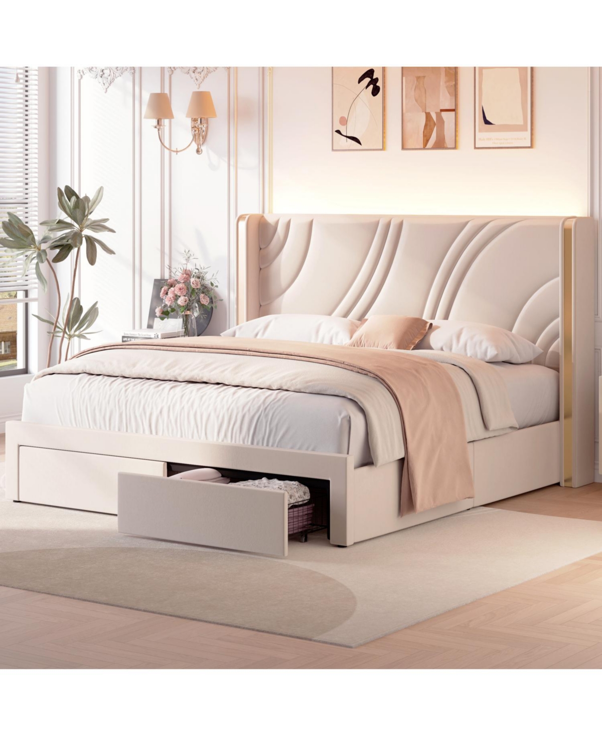 Click here for Streamdale Furniture Led Bed Frame Storage Drawers... prices