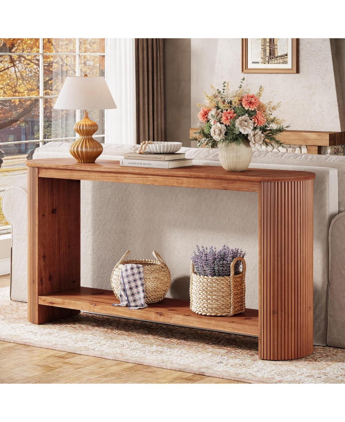 Click here for Tribesigns 63" Solid Wood Console Table  Farm... prices