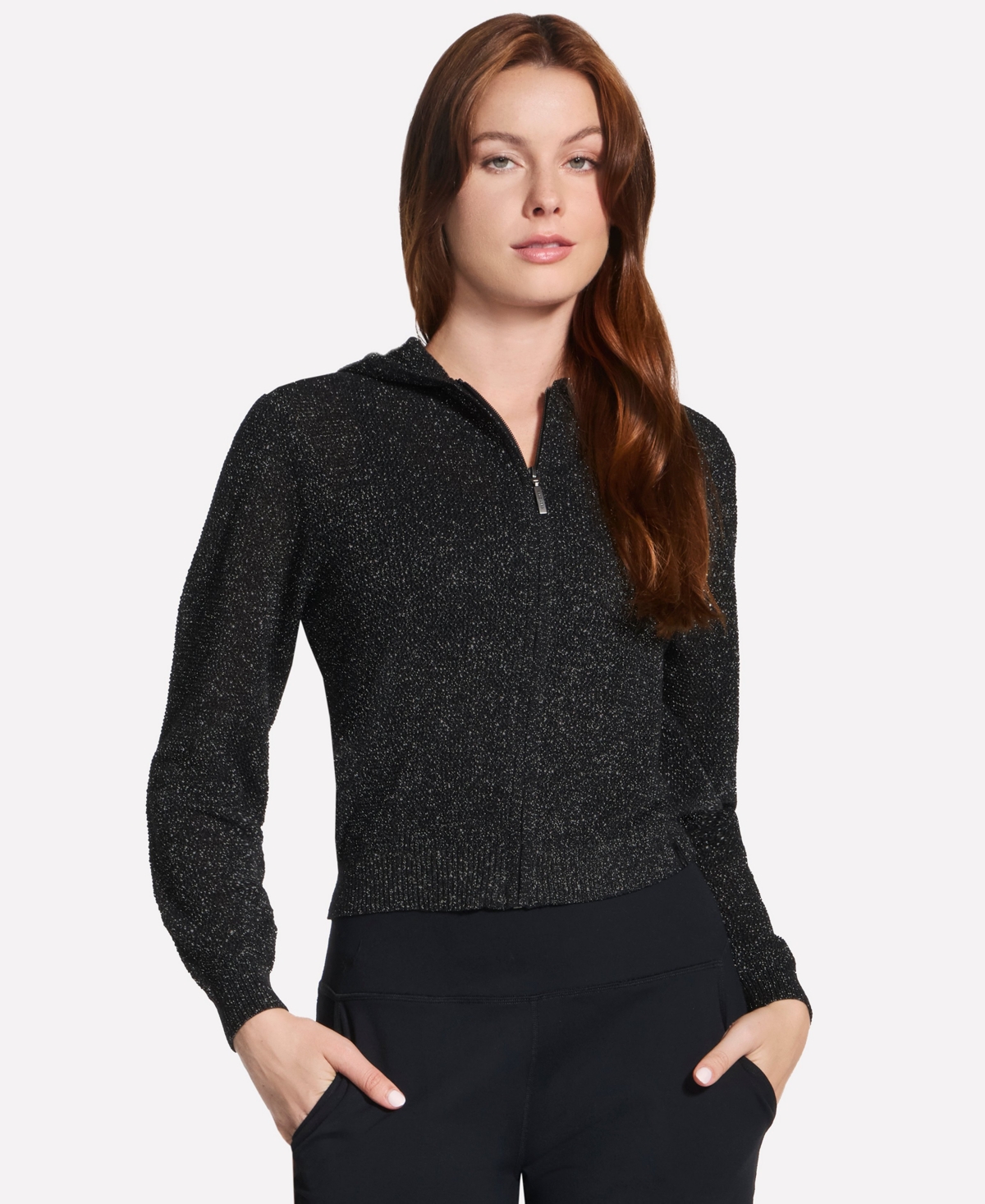 Click here for Skechers Womens Go Walk Shine Full-Zip Sweater - B... prices