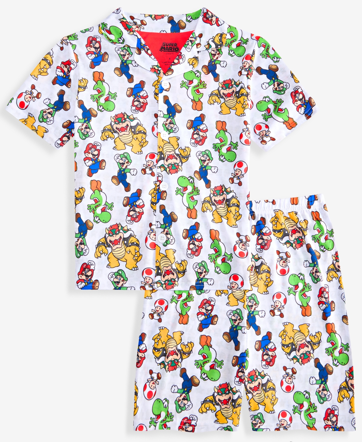 Click here for Super Mario Boys 4-10 Button-Down Short Coat Pajam... prices