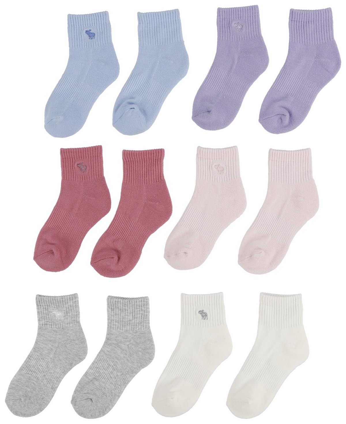 Click here for abercrombie kids 6-Pack Neutral Ankle Socks - Wind... prices