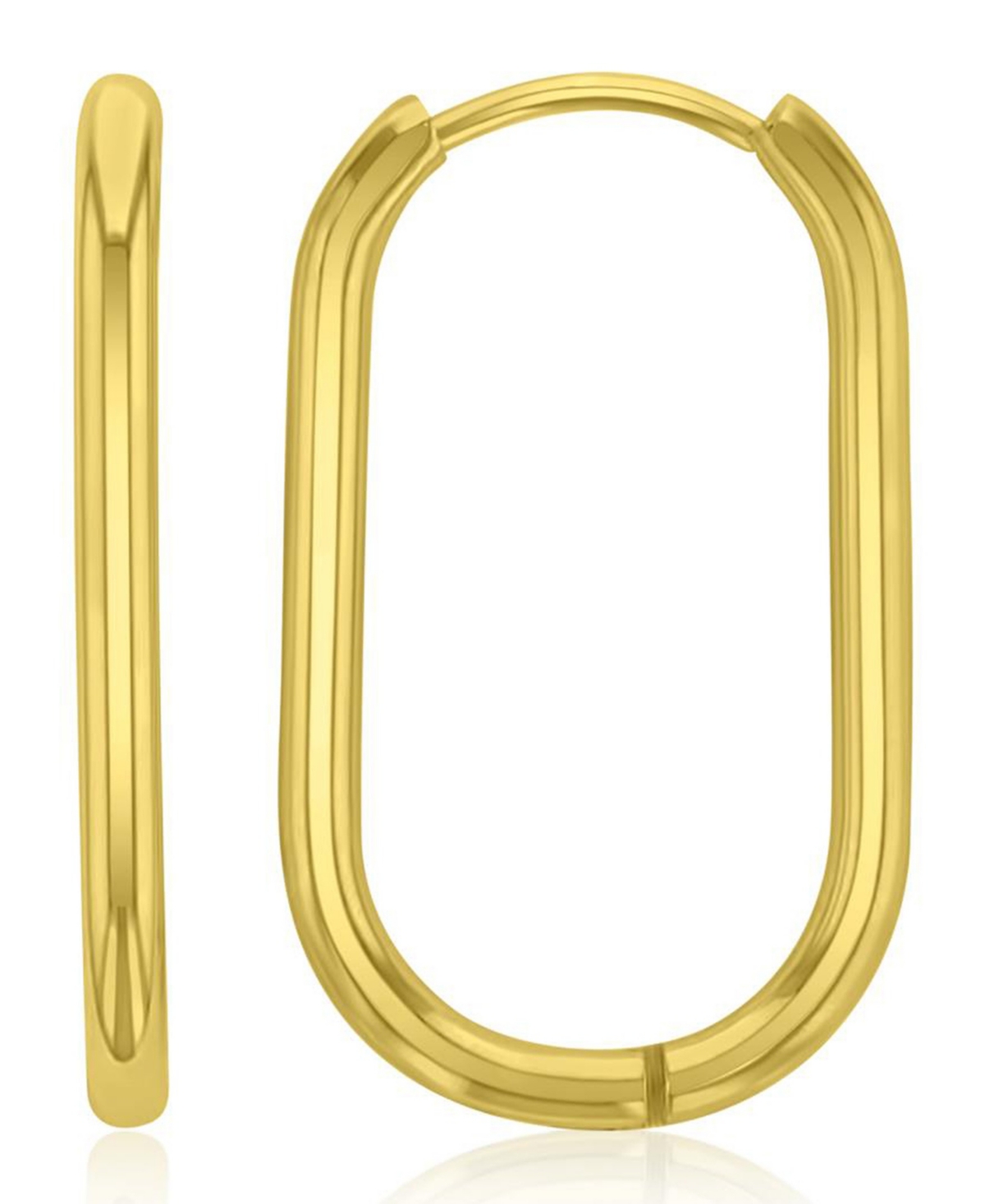 Click here for Roxy Waterproof Yellow 25mm Oval Hoop Earrings - Y... prices