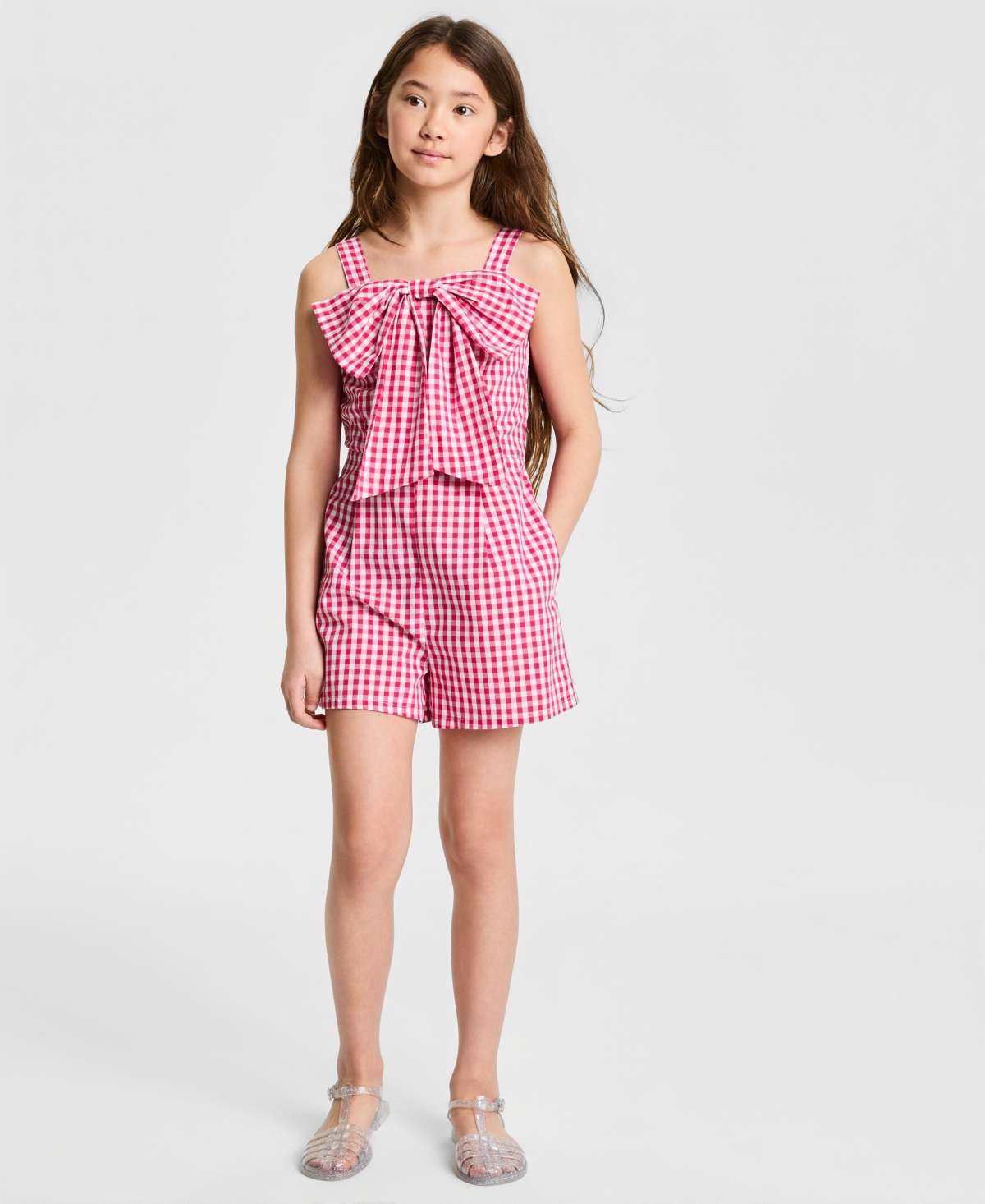 Click here for Speechless Girls 7-16 Square Neck Romper Dress - F... prices