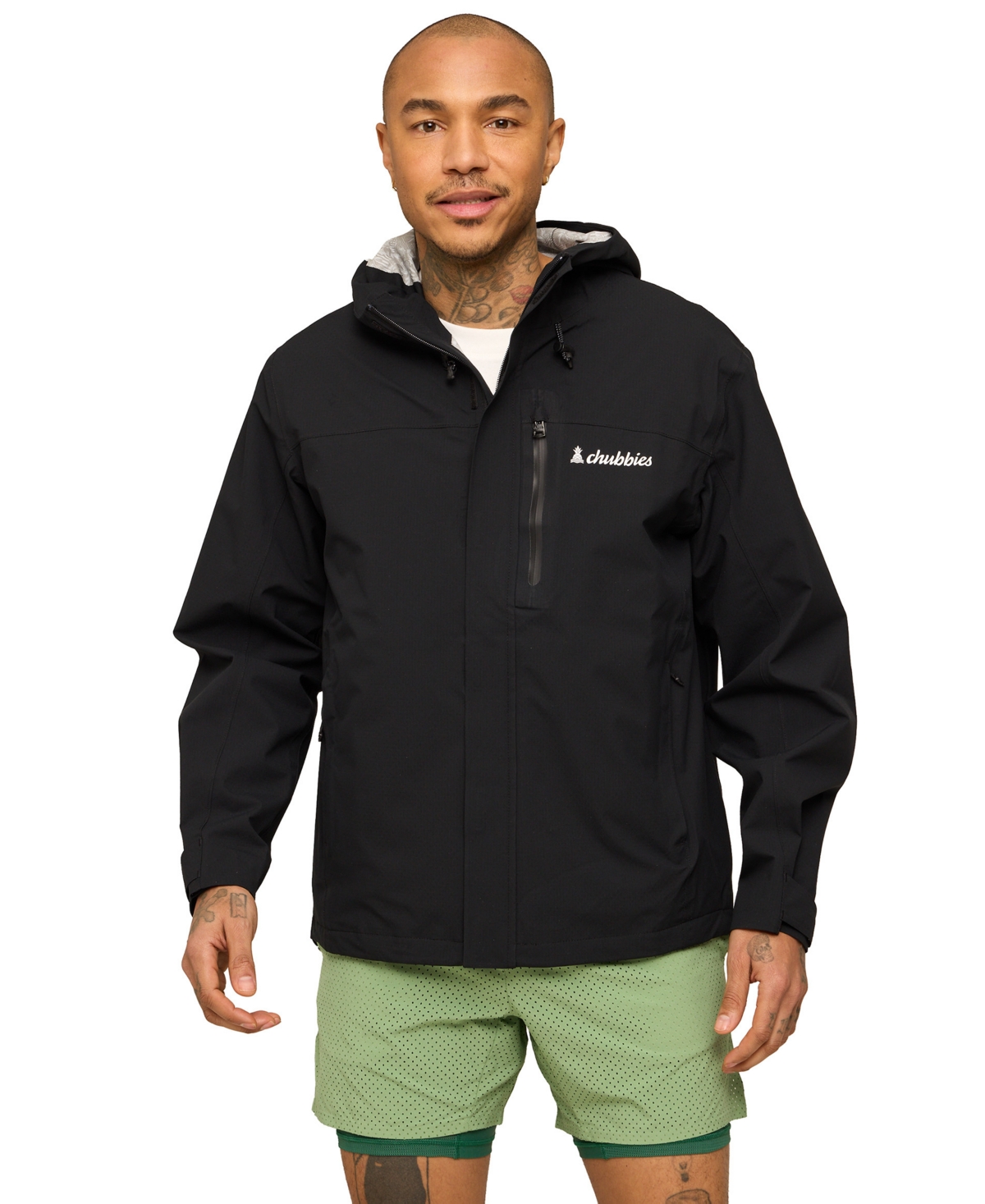 Click here for Chubbies Mens Shadowstorm Rain Jacket - Black prices