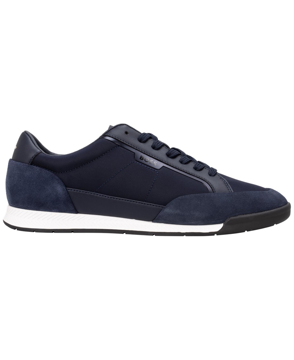 Click here for Boss Mens Jaylen Low Lace-Up Sneakers - Navy prices