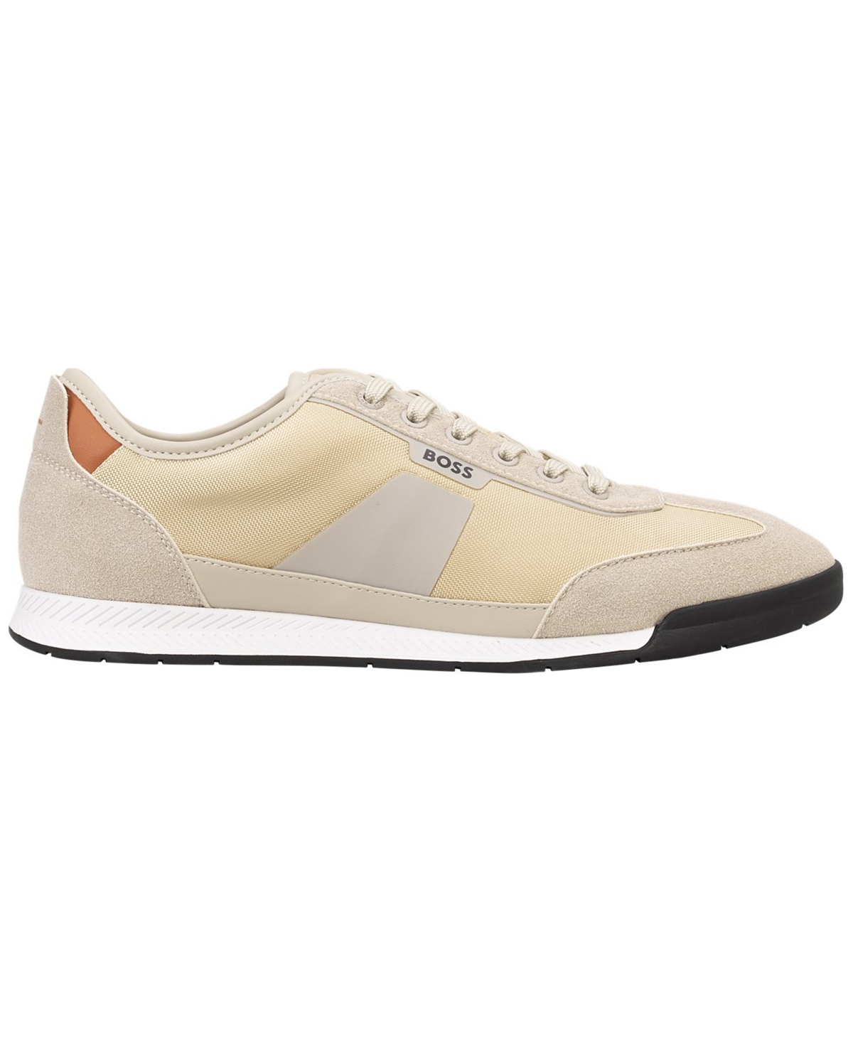 Click here for Boss Mens Jaylen Low Lace-Up Sneakers - Beige prices