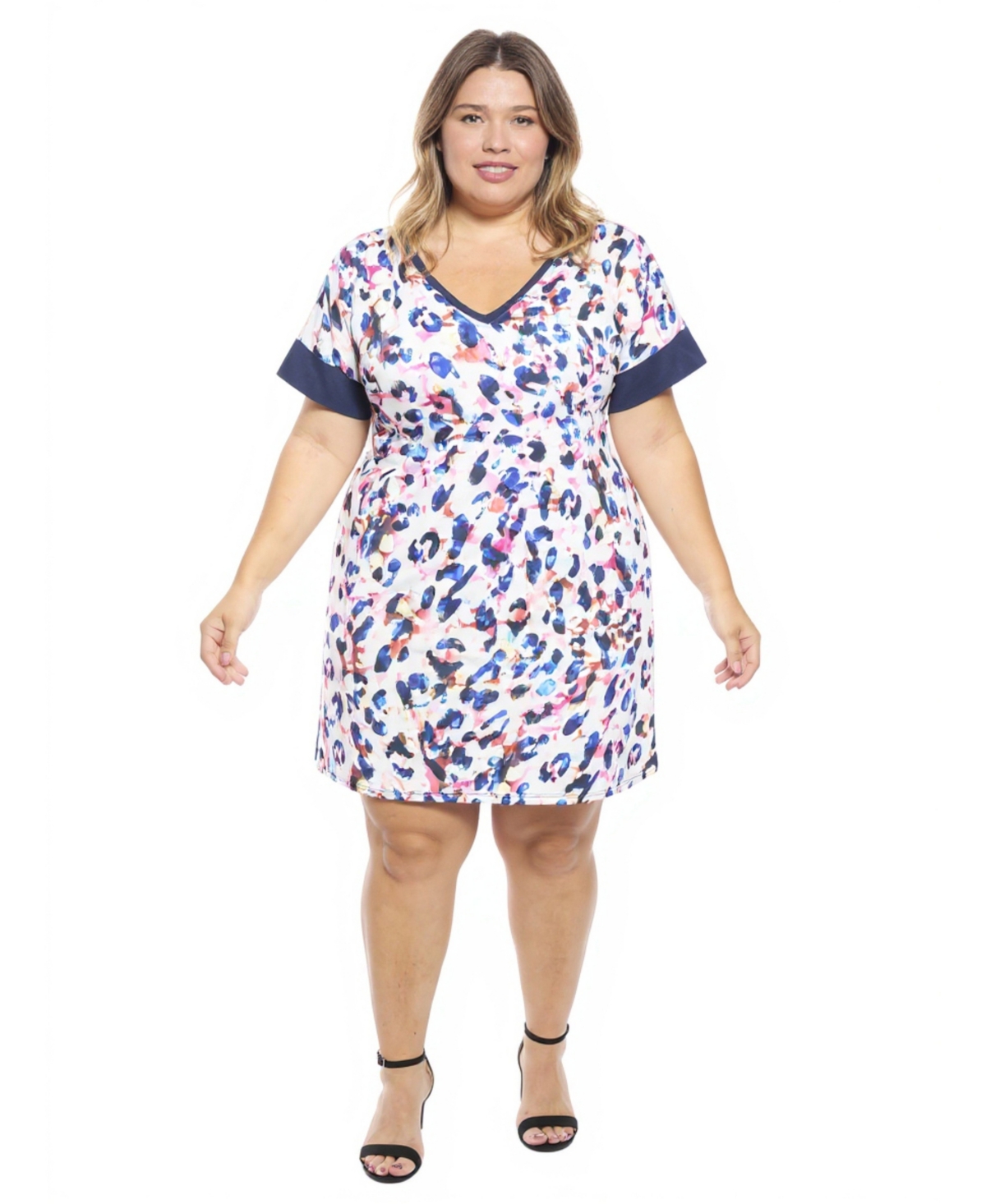 Click here for 24seven Comfort Apparel Plus Size Abstract T-Shirt... prices