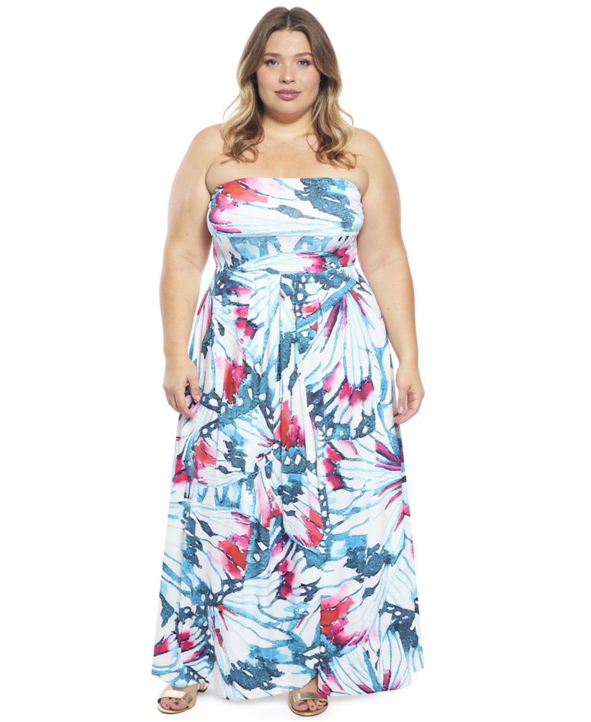 Click here for 24seven Comfort Apparel Plus Size Butterfly Strapl... prices