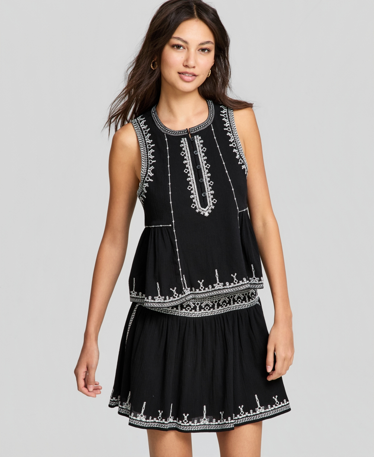 Click here for And Now This Womens Embroidered Trim Tank Top  Mac... prices