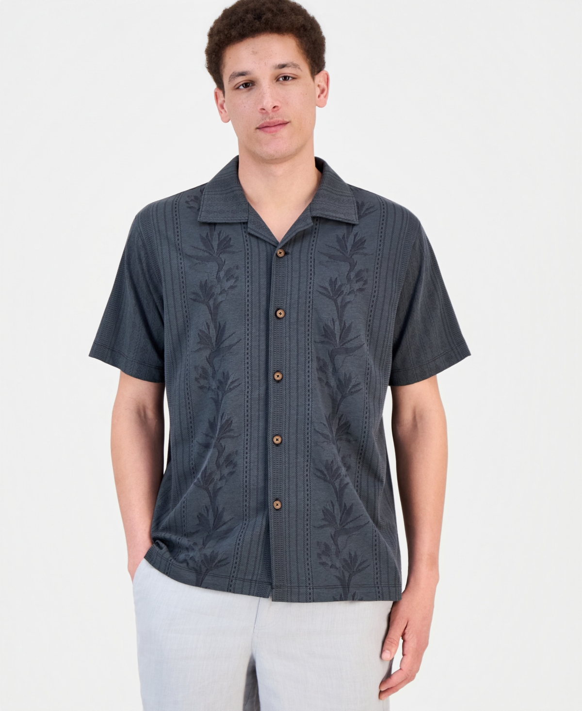 Click here for Tommy Bahama Mens Palm Fresco Beach Border Shirt -... prices
