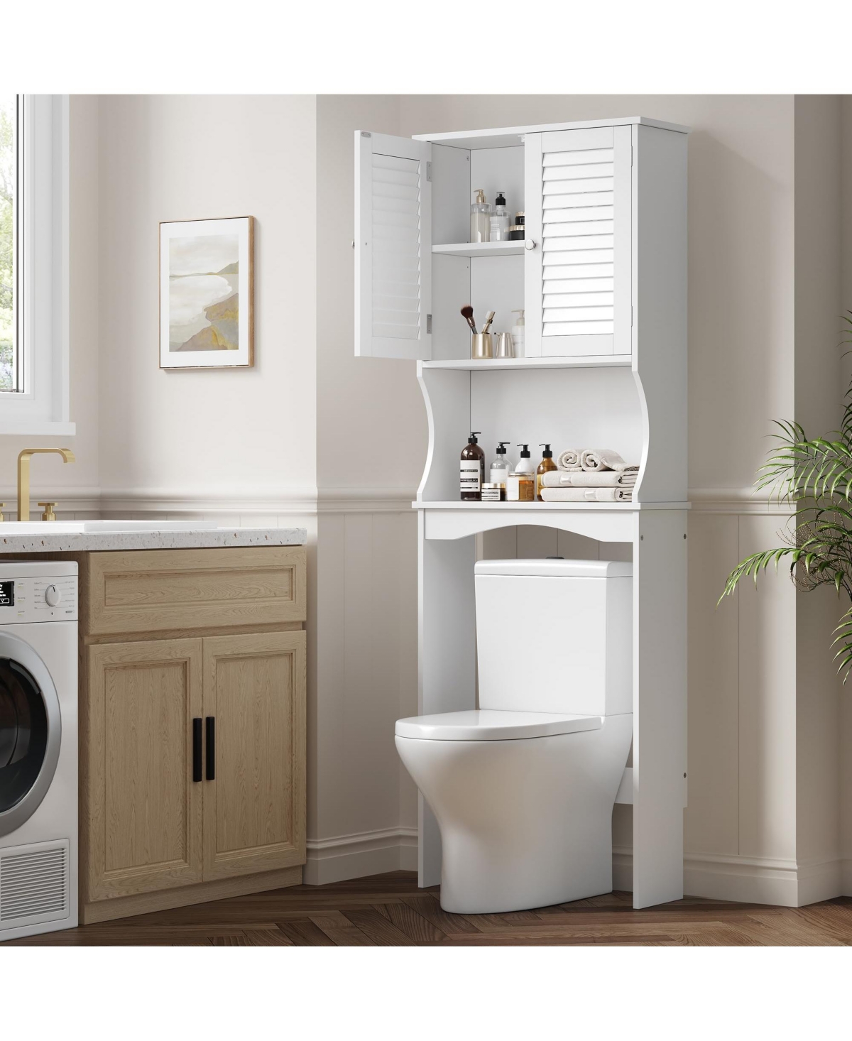 Click here for Homfan 66.7 h Bathroom Organizer with Anti-Tip Dev... prices