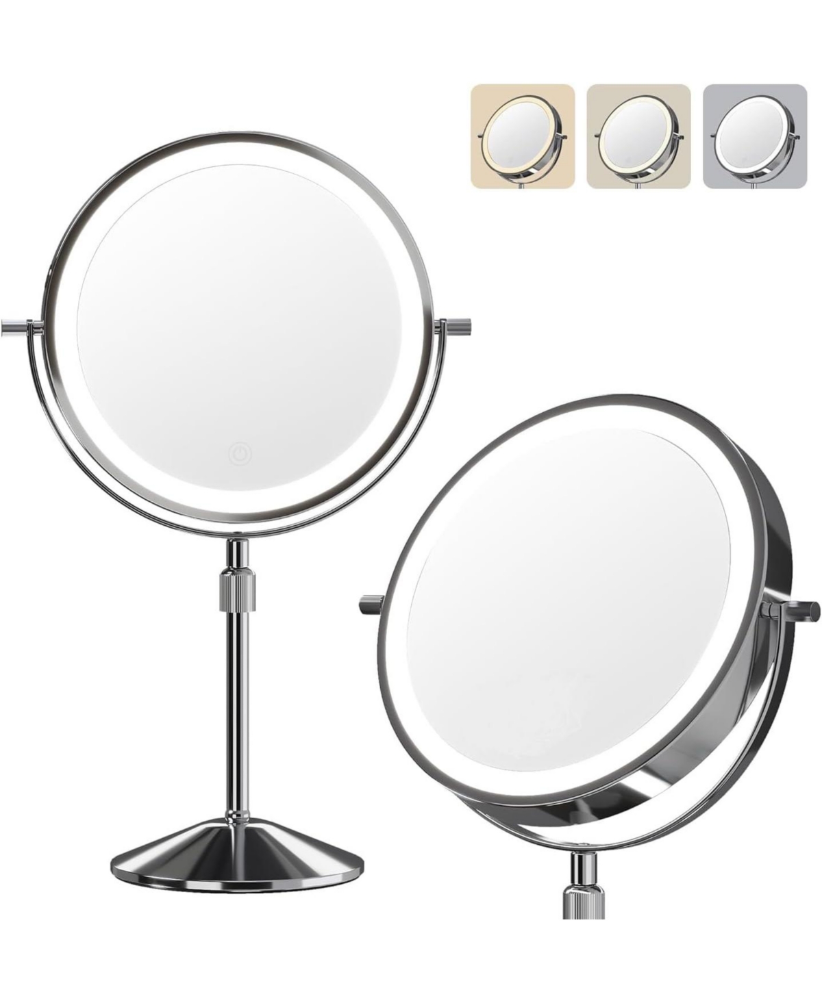 Click here for Homfan Lighted Makeup Mirror  360Â° Rotatable with... prices