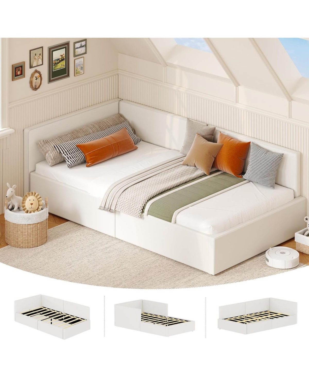 Click here for gaomon Twin Daybed with Bed Rails  Velvet Upholste... prices