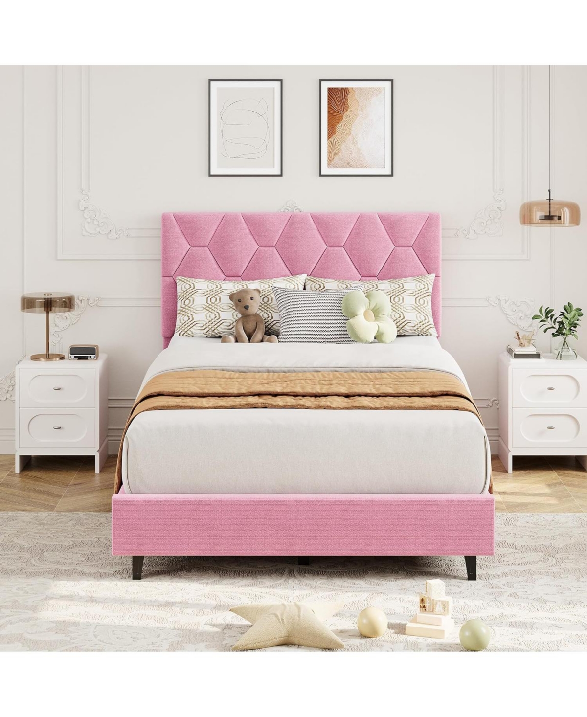 Click here for gaomon Queen Upholstered Bed Frame with Headboard... prices