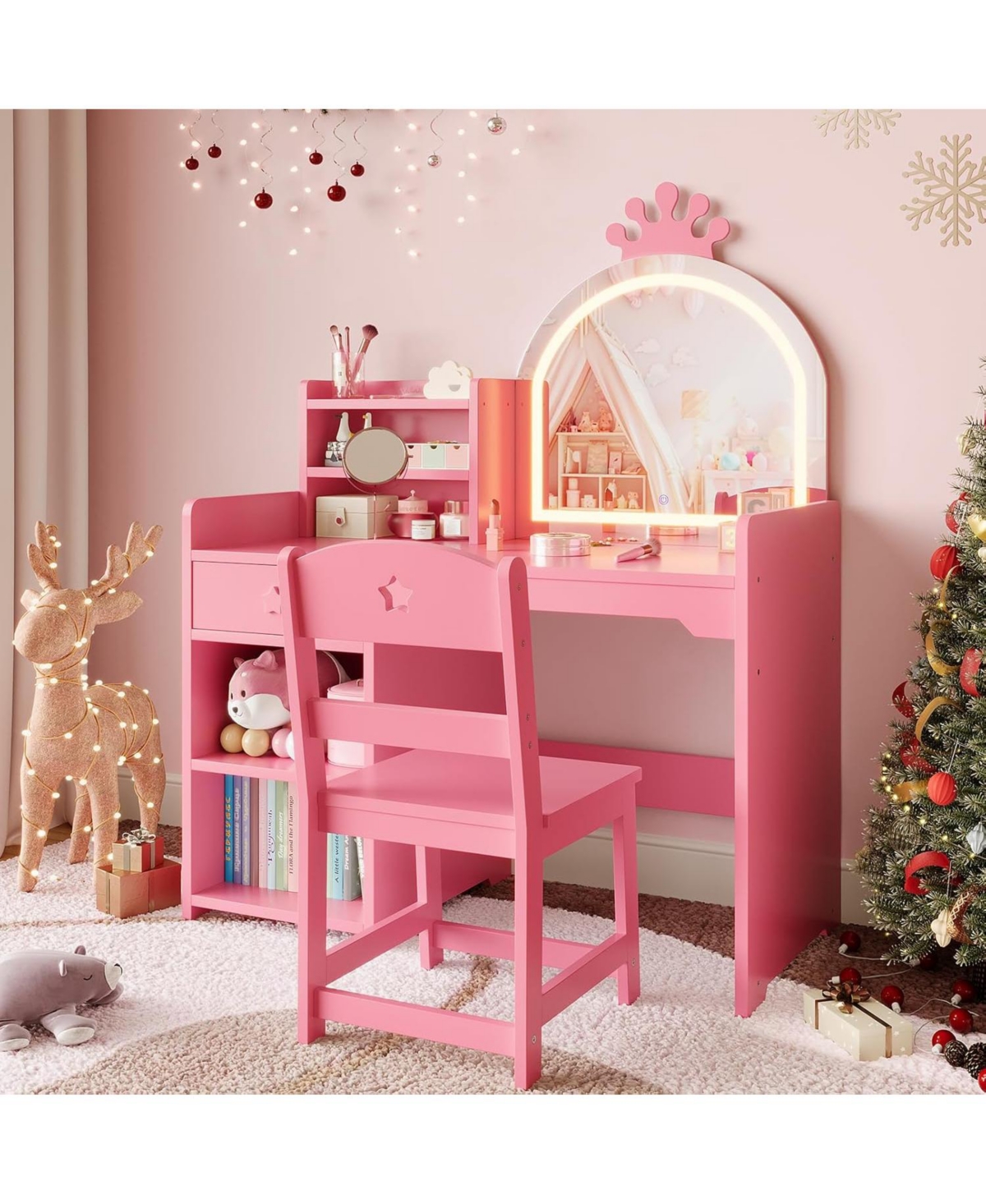 Click here for Gaomon Kids Vanity Lighted Mirror - 2 in 1 Princes... prices