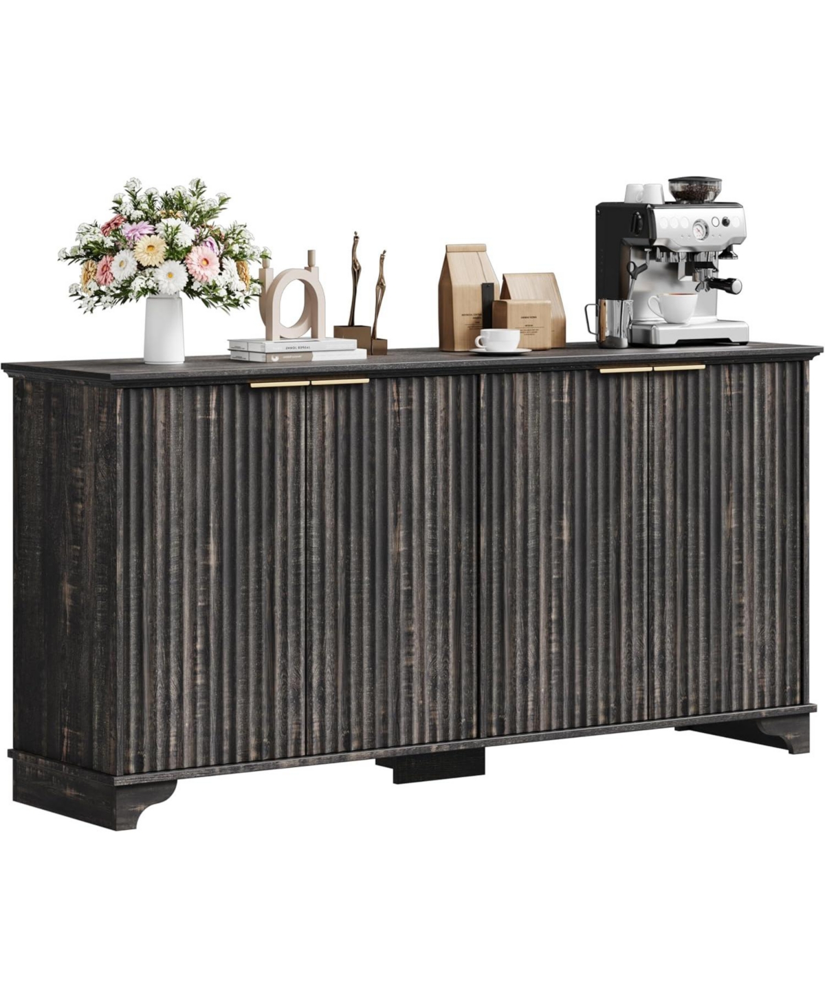 Click here for gaomon 61 Inch Modern Fluted Buffet Cabinet  Woode... prices