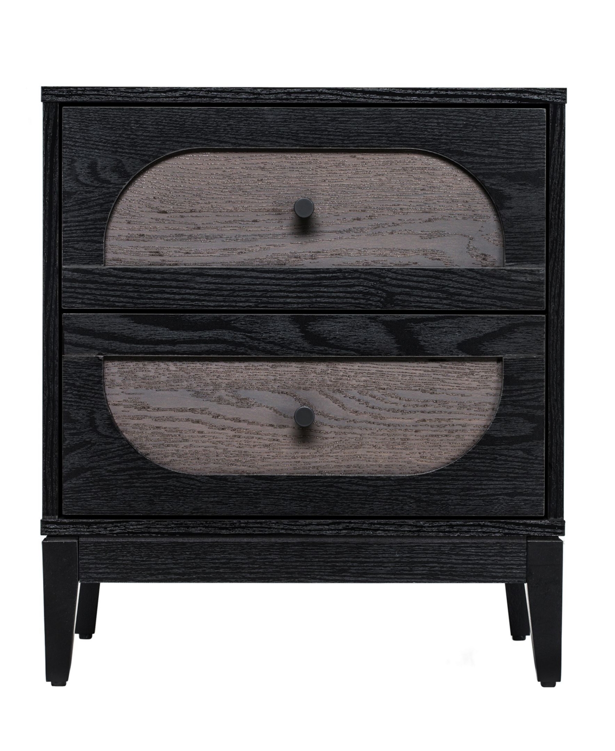Click here for Sango 22.40 Wood Arch 2-Drawer Nightstand - Black prices