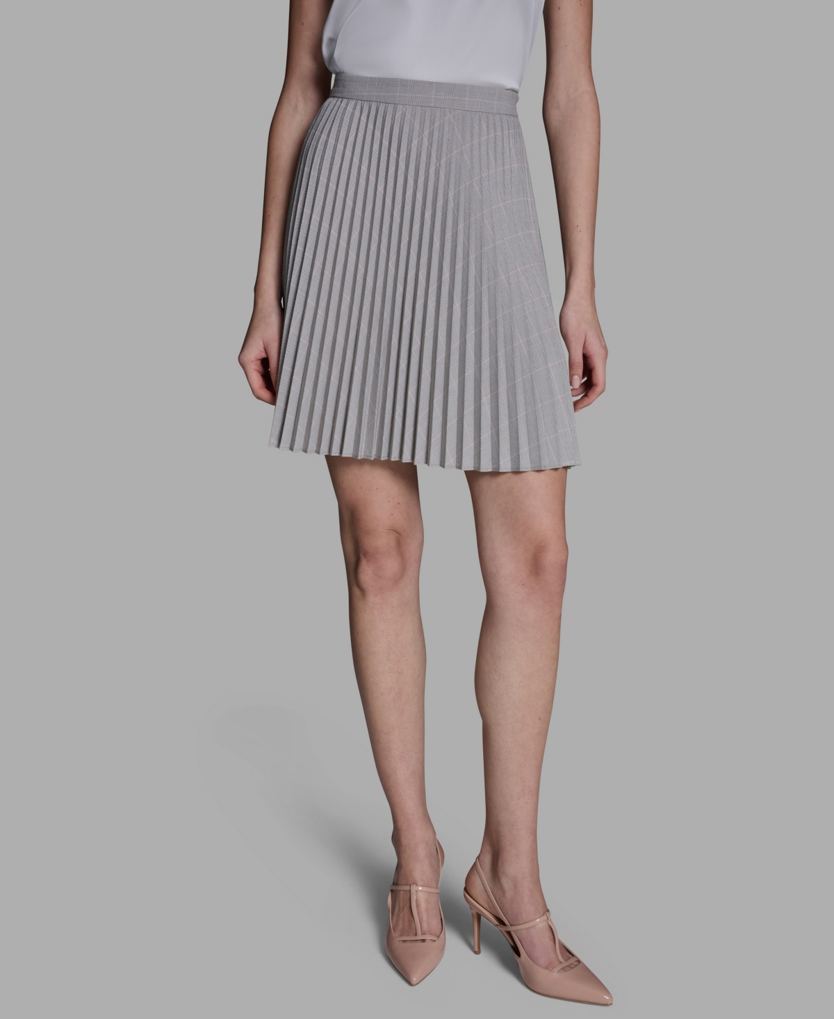 Click here for Bcbg Womens Pleated Pull-On Mini Skirt - Blush Mir... prices