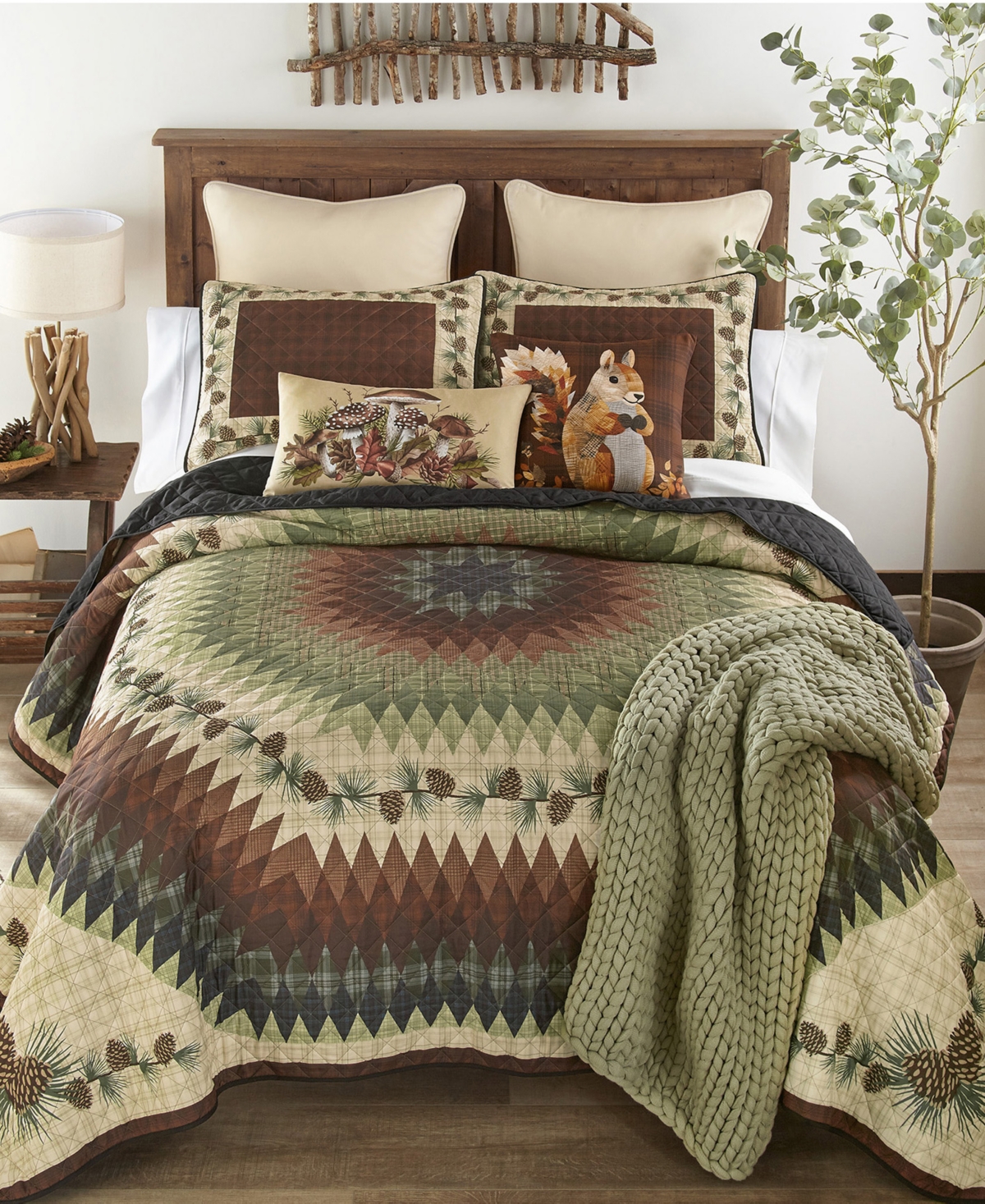 Click here for Donna Sharp Pine Circle 3-Pc. Quilt Set  Queen - B... prices