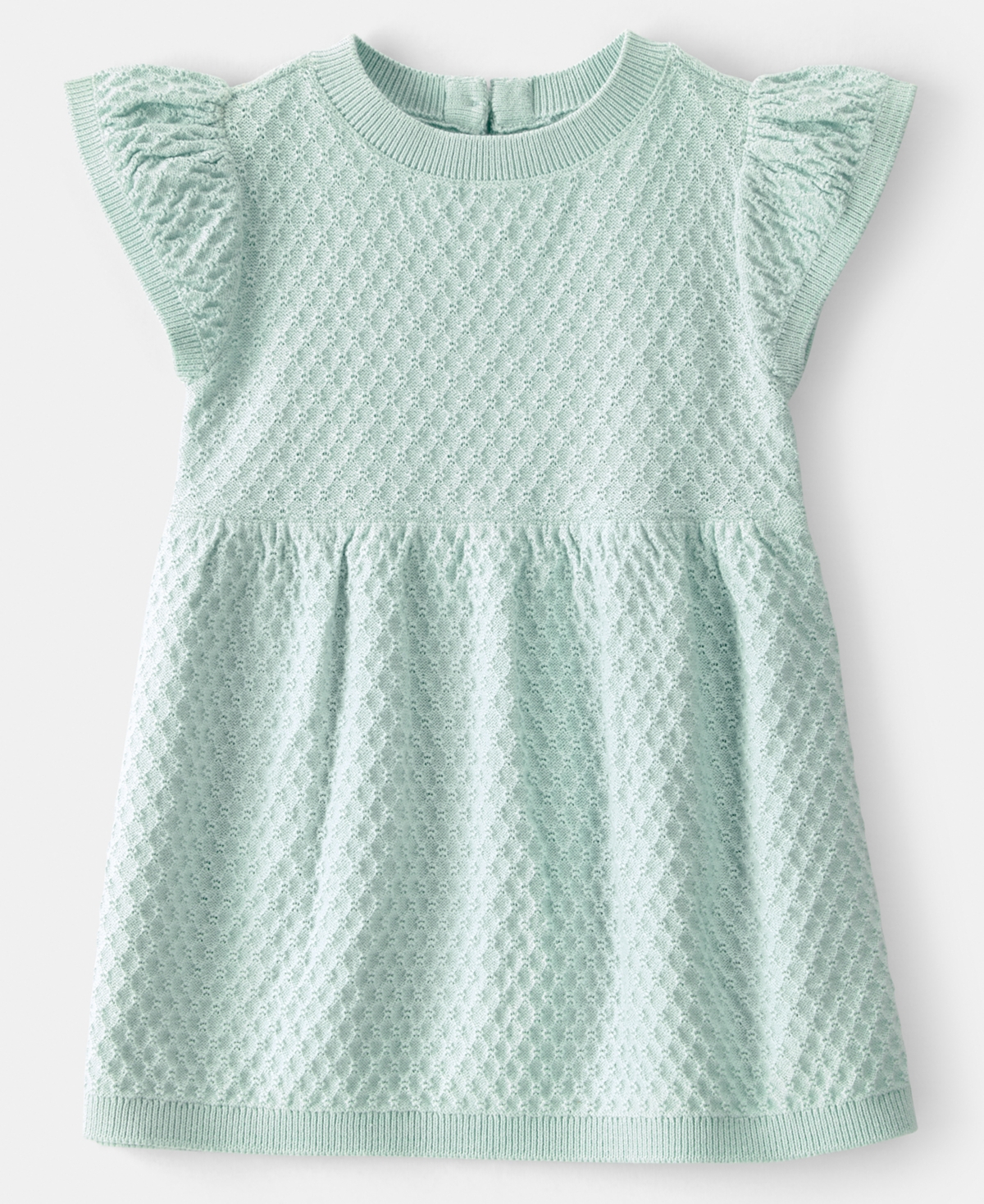 Click here for Carters Baby Girls Ruffle Sweater Dress - Green prices