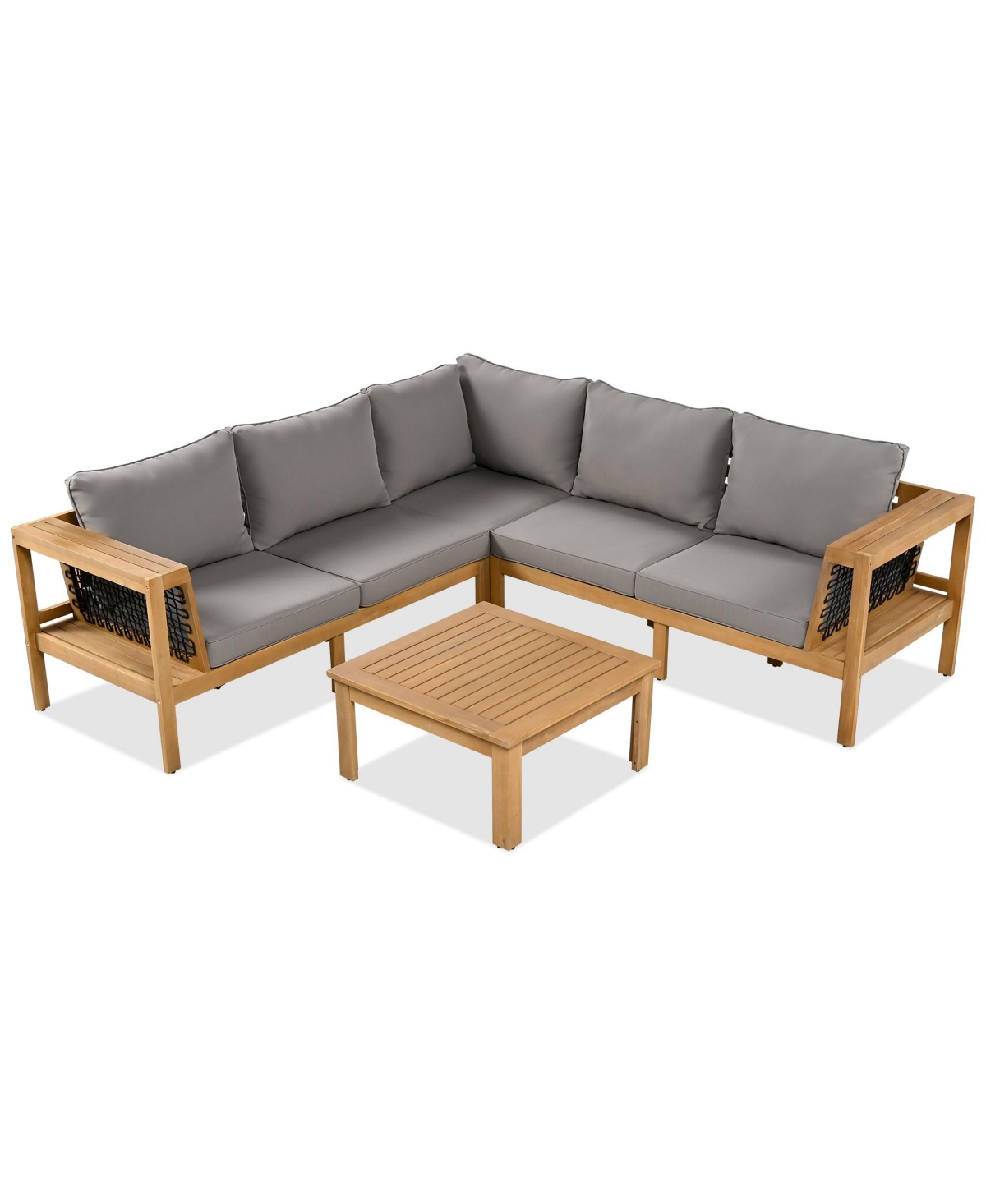 Click here for Mondawe 4-Piece Acacia Wood Patio Conversation Set... prices