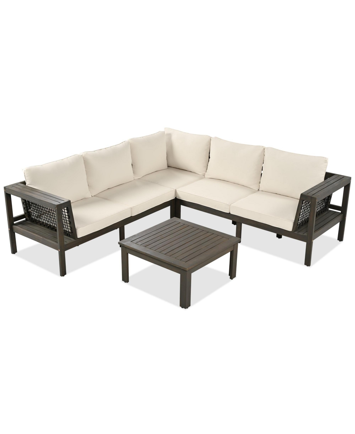 Click here for Mondawe 4-Piece Acacia Wood Patio Conversation Set... prices