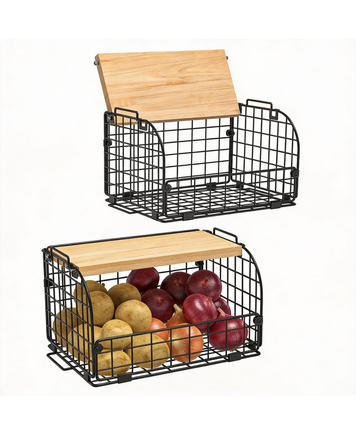 Click here for Yigii 2 Set Wire Basket with Openable Top for Kitc... prices