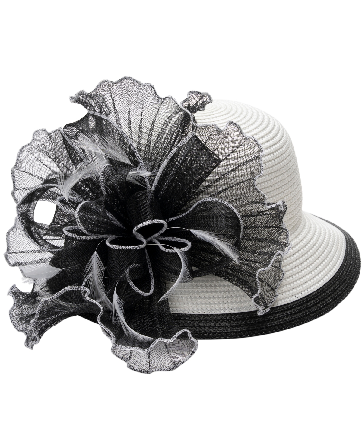 Click here for August Hats Spectator Cloche Hat - White prices