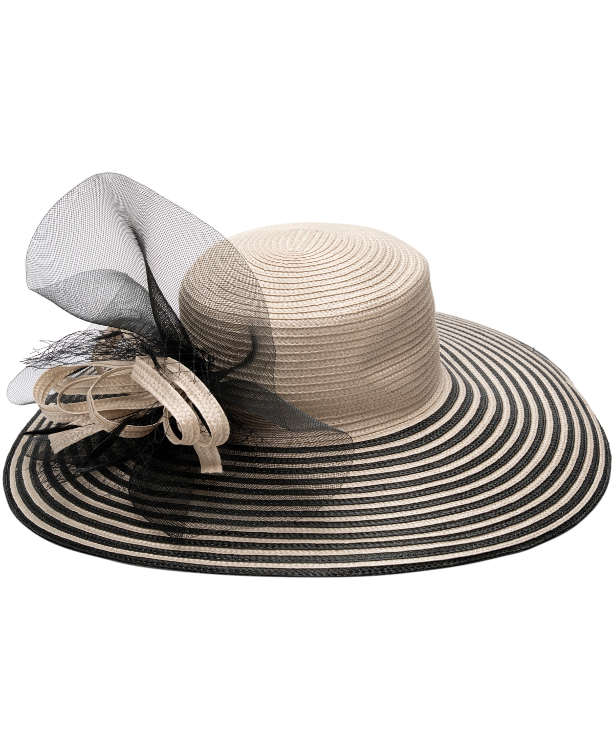 Click here for August Hats Striped Wide Brim Hat - Natural prices