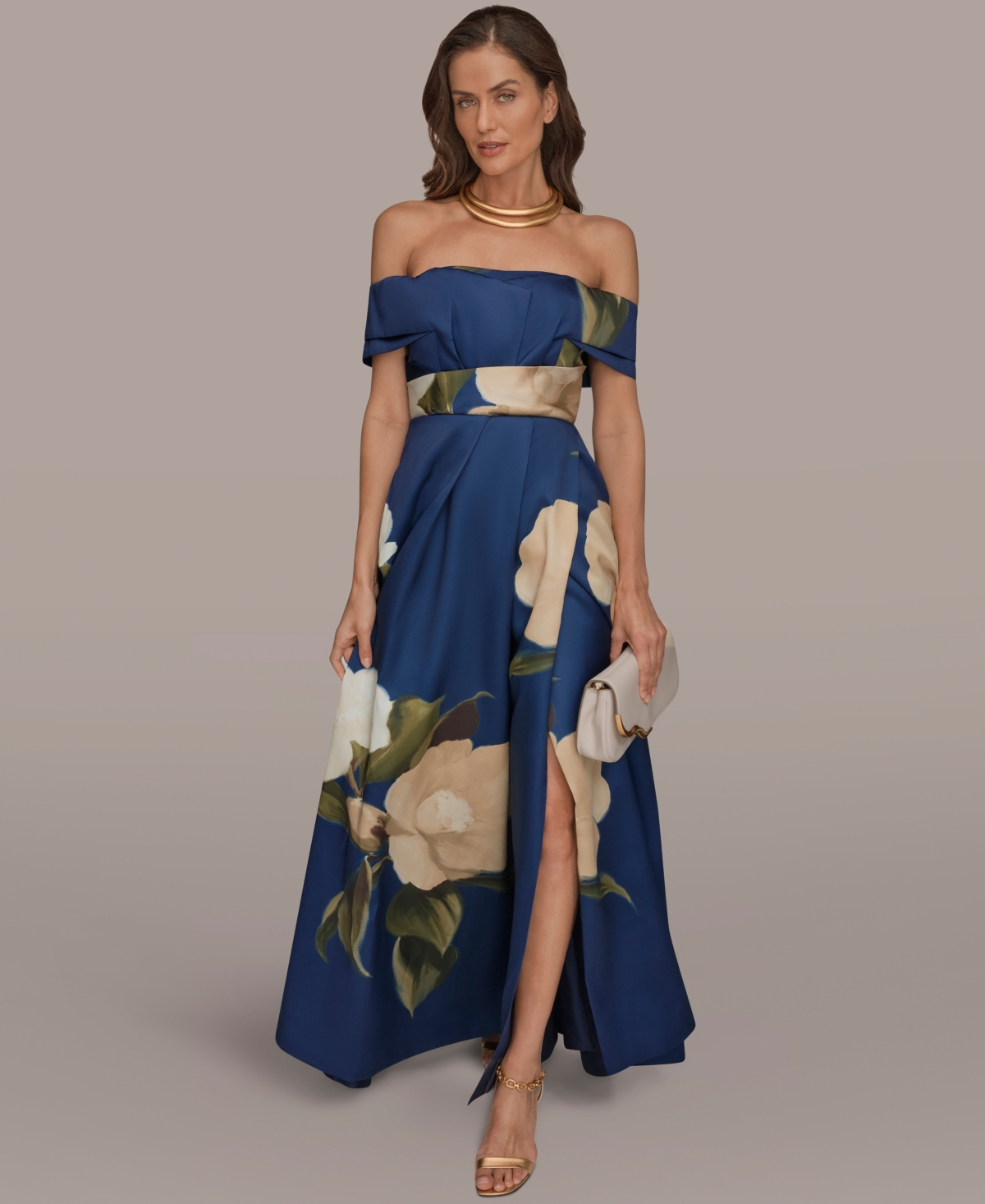 Click here for Donna Karan New York Womens Off-The-Shoulder Ball... prices