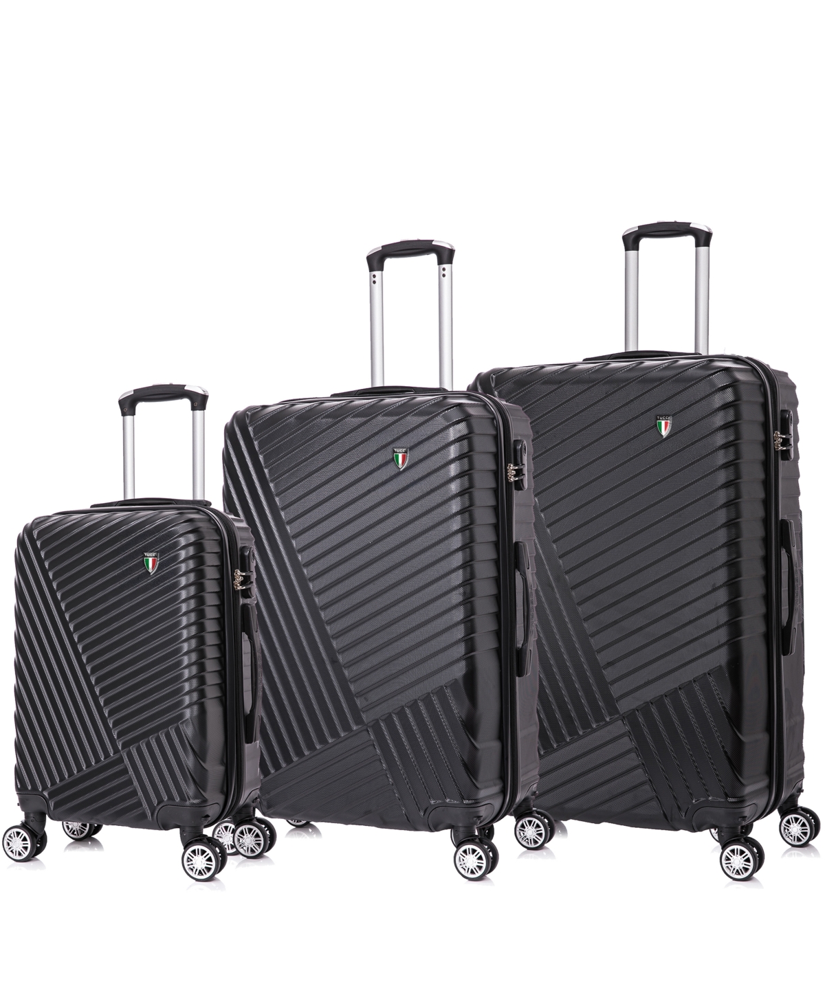 Click here for Tucci Italy Volaro 3-Pc. Hardside Luggage Set - Bl... prices