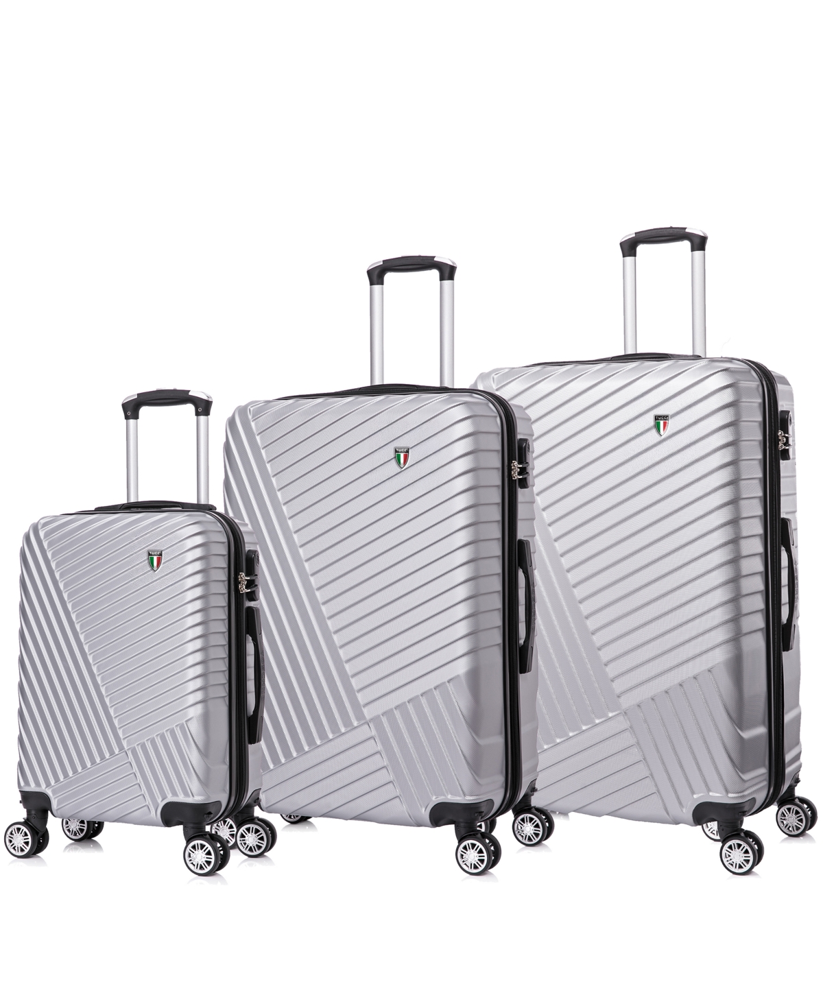 Click here for Tucci Italy Volaro 3-Pc. Hardside Luggage Set - Si... prices
