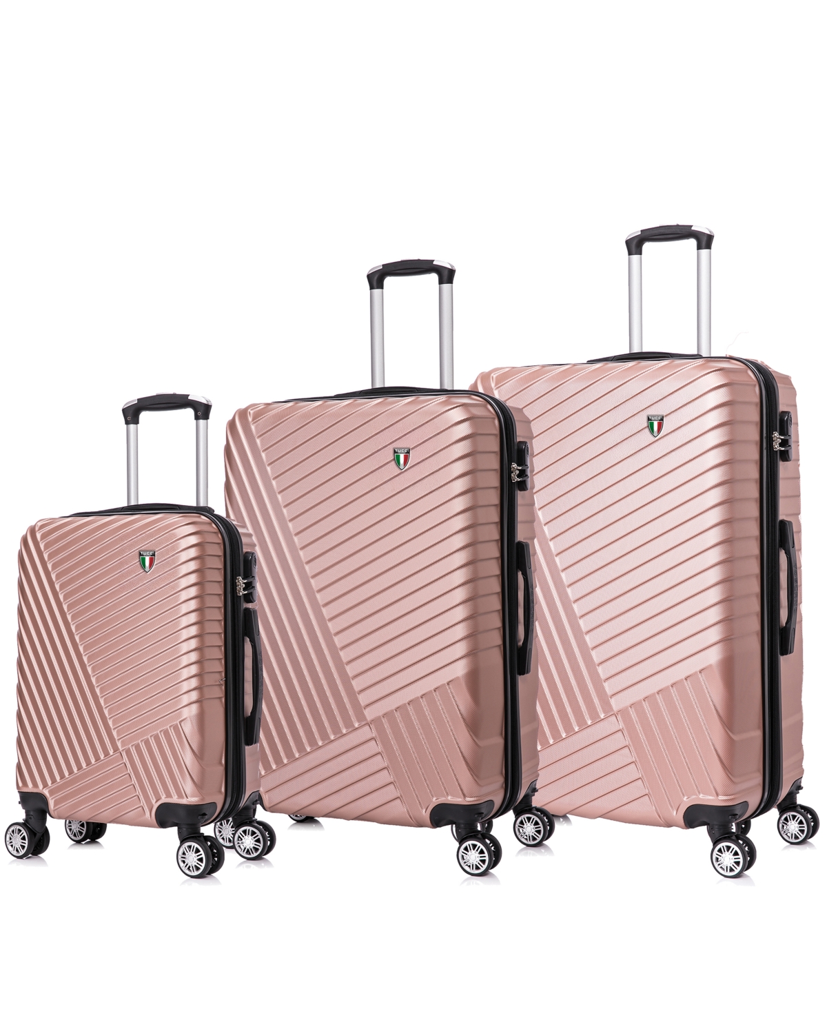 Click here for Tucci Italy Volaro 3-Pc. Hardside Luggage Set - Ro... prices