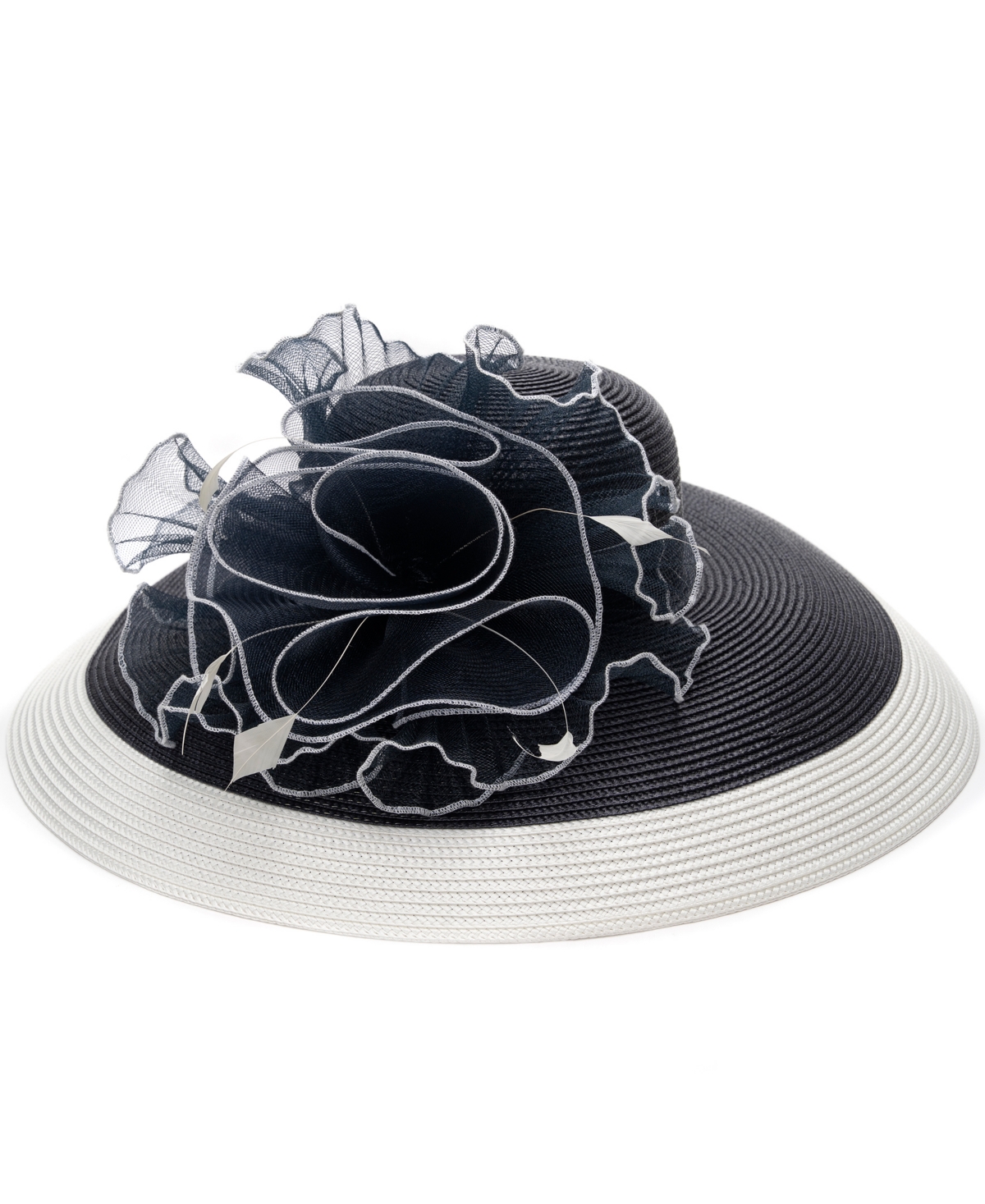 Click here for August Hats Two-Tone Extra Wide Brim Hat - Navy prices