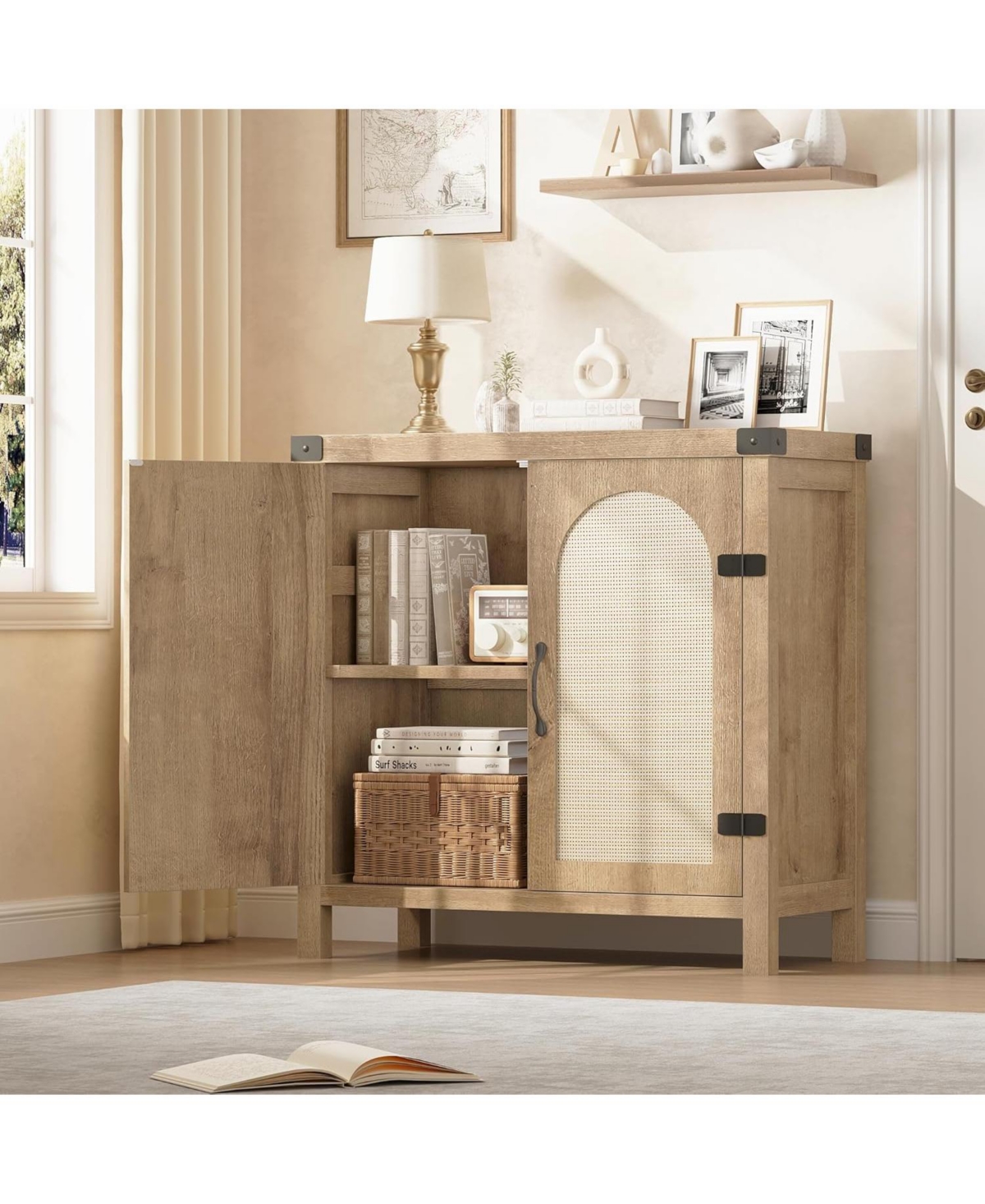 Click here for Gaomon Rattan Sideboard Buffet Cabinets with Stora... prices