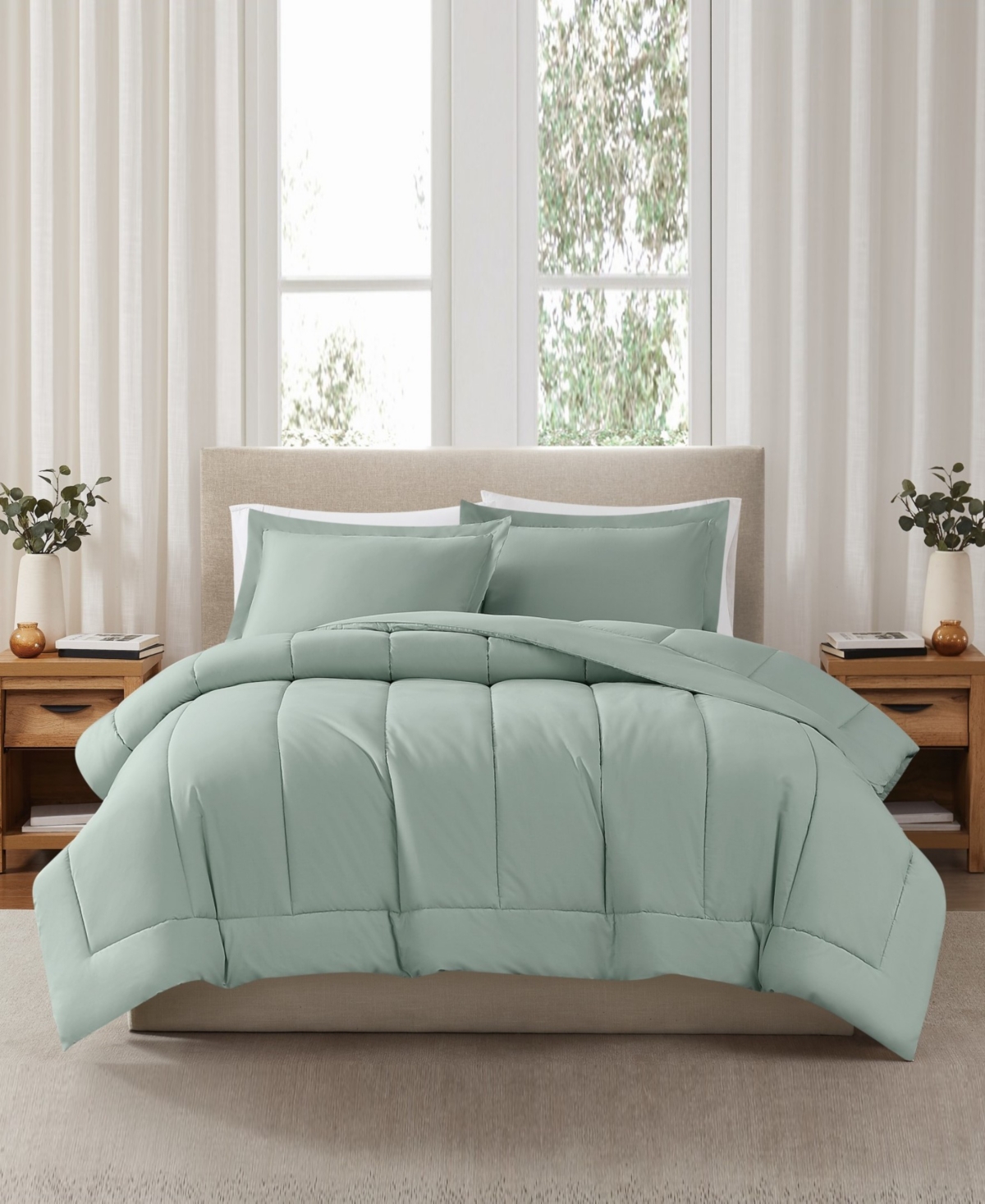 Click here for Brooklyn Loom Solid Cotton Percale 3-Pc. Comforter... prices